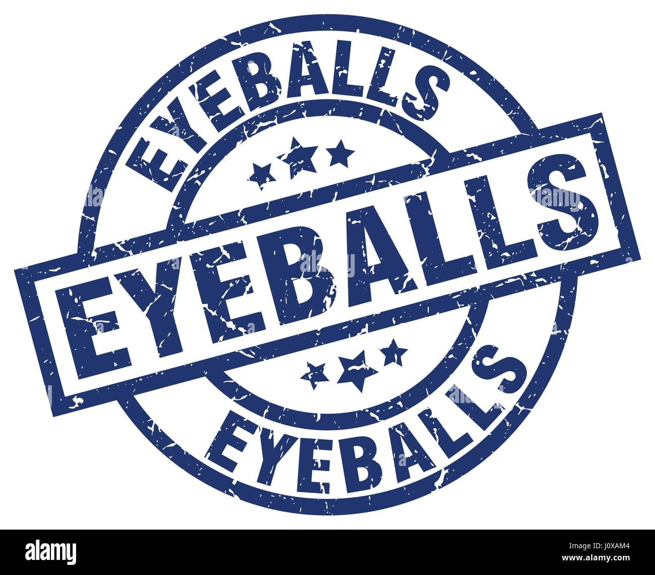 eyeballs blue round grunge stamp Stock Vector Image & Art - Alamy