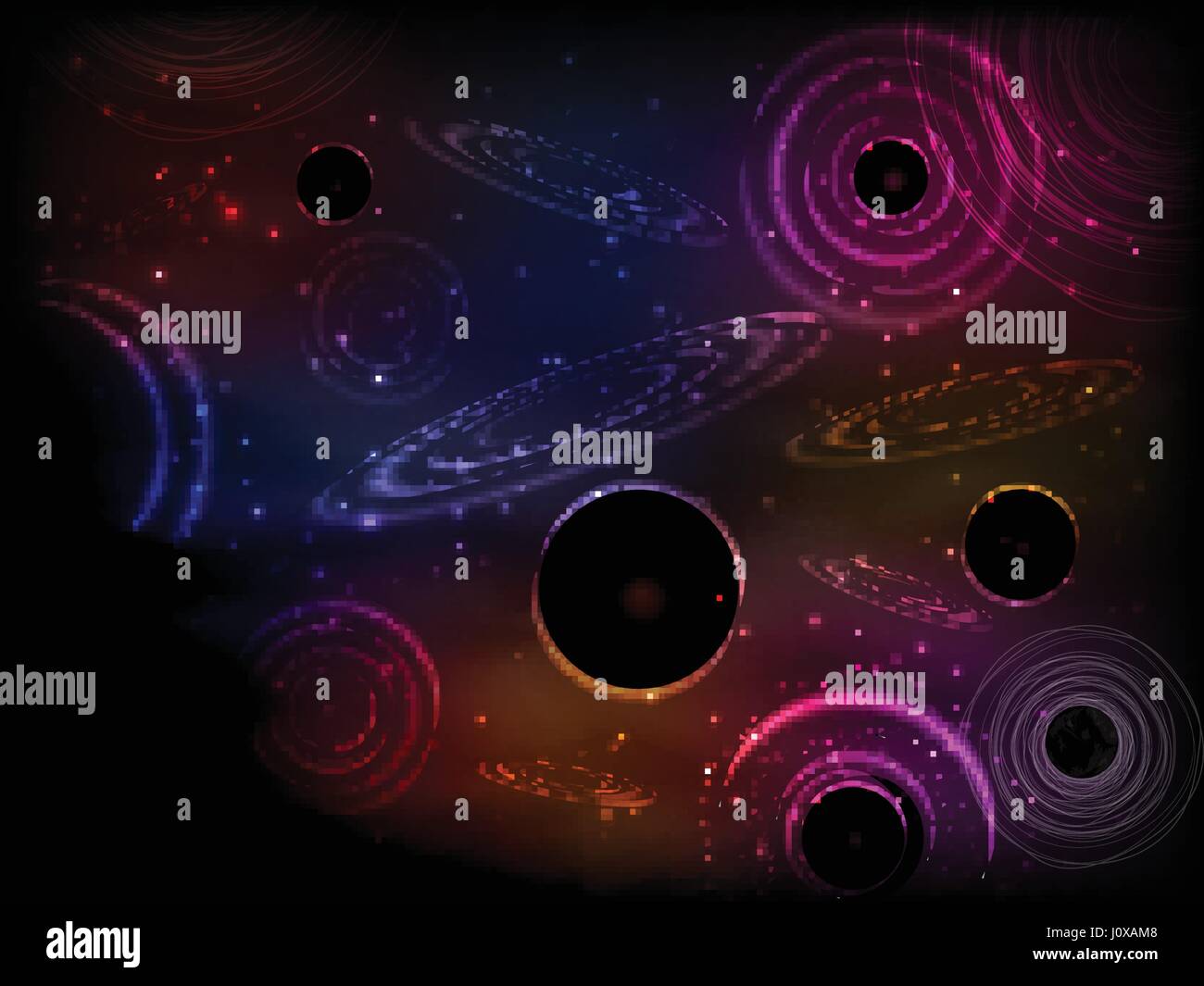 space. Vector illustration for your design. Beautiful, fantastic and ...