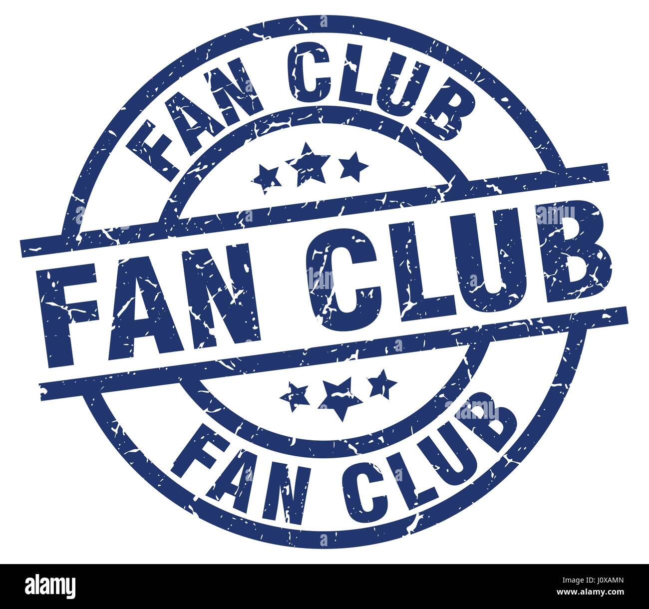 fan club blue round grunge stamp Stock Vector Image & Art - Alamy