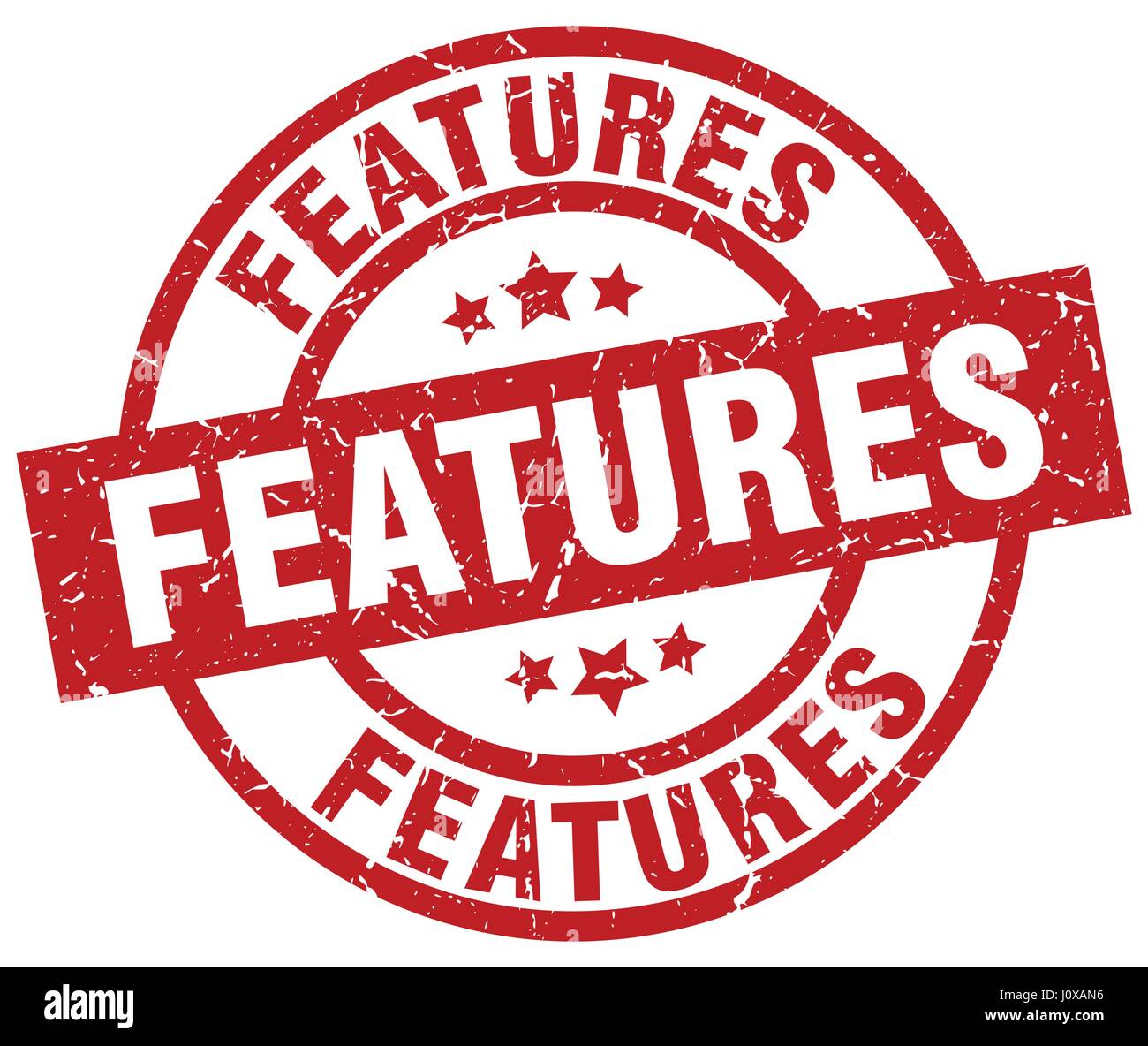 Features stamp sign round Stock Vector Images - Alamy