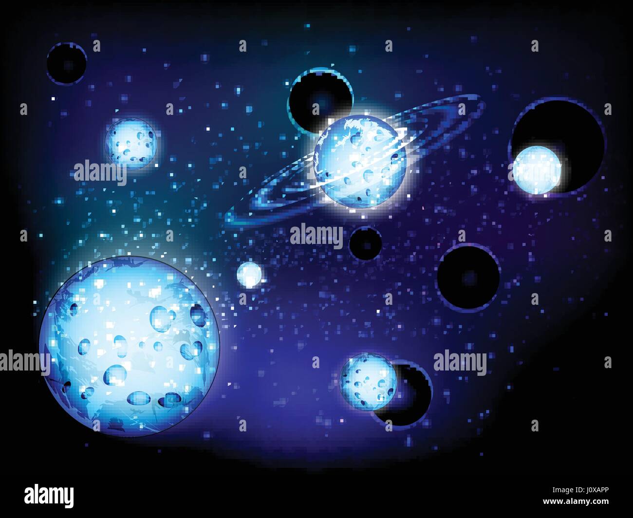 space. Vector illustration for your design. Beautiful, fantastic and ...