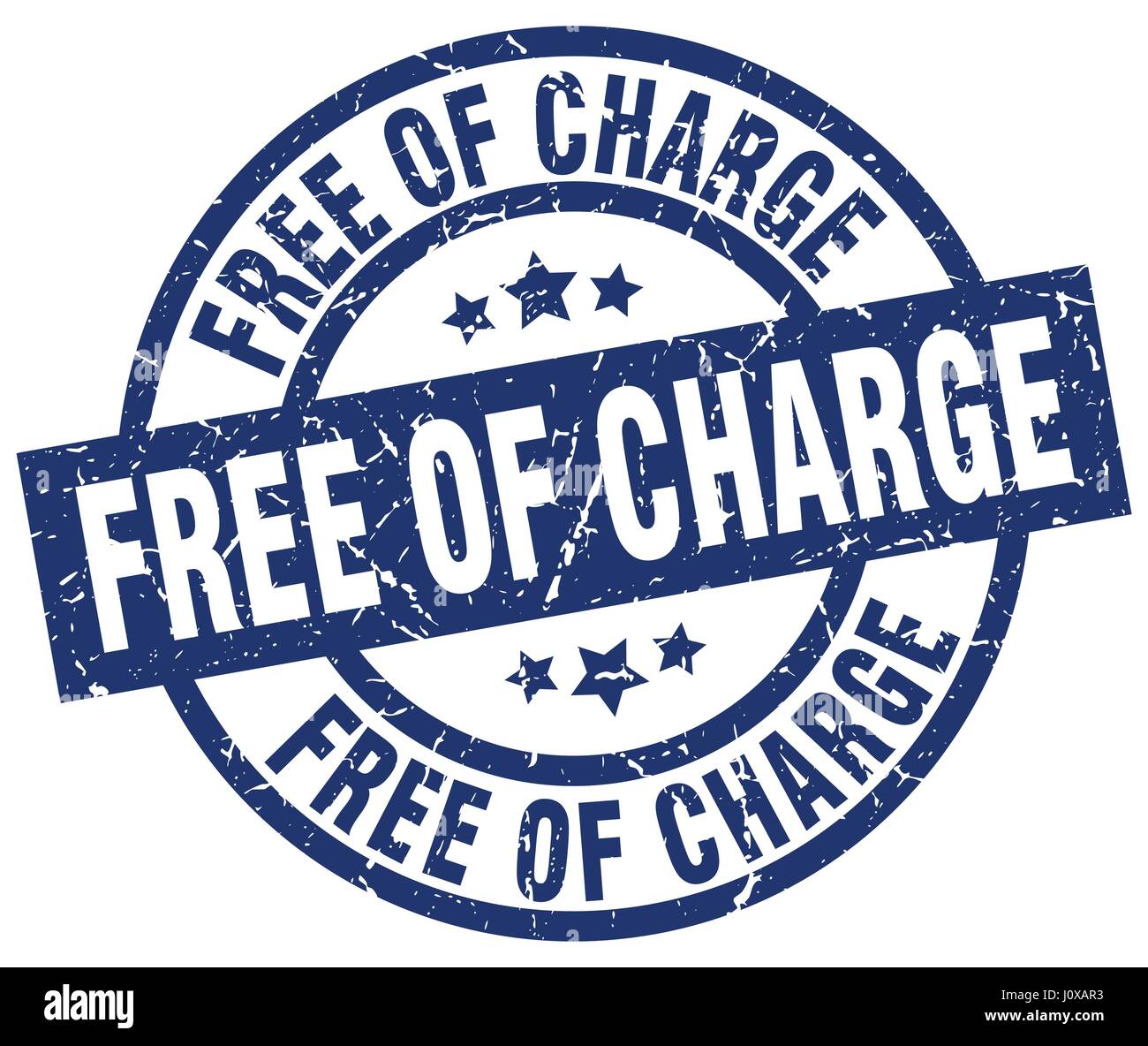 free of charge blue round grunge stamp Stock Vector Image & Art - Alamy