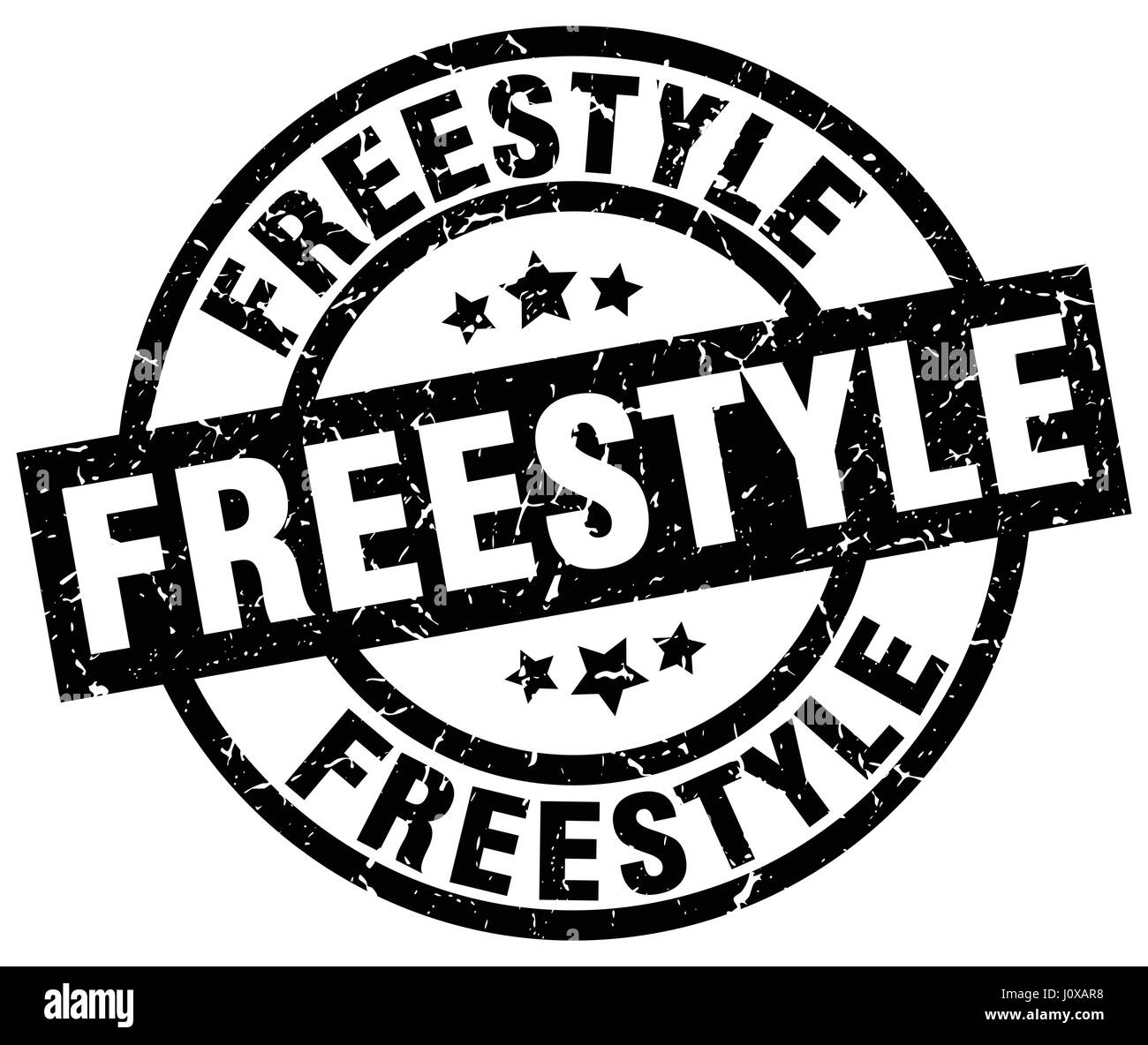freestyle round grunge black stamp Stock Vector Image & Art - Alamy