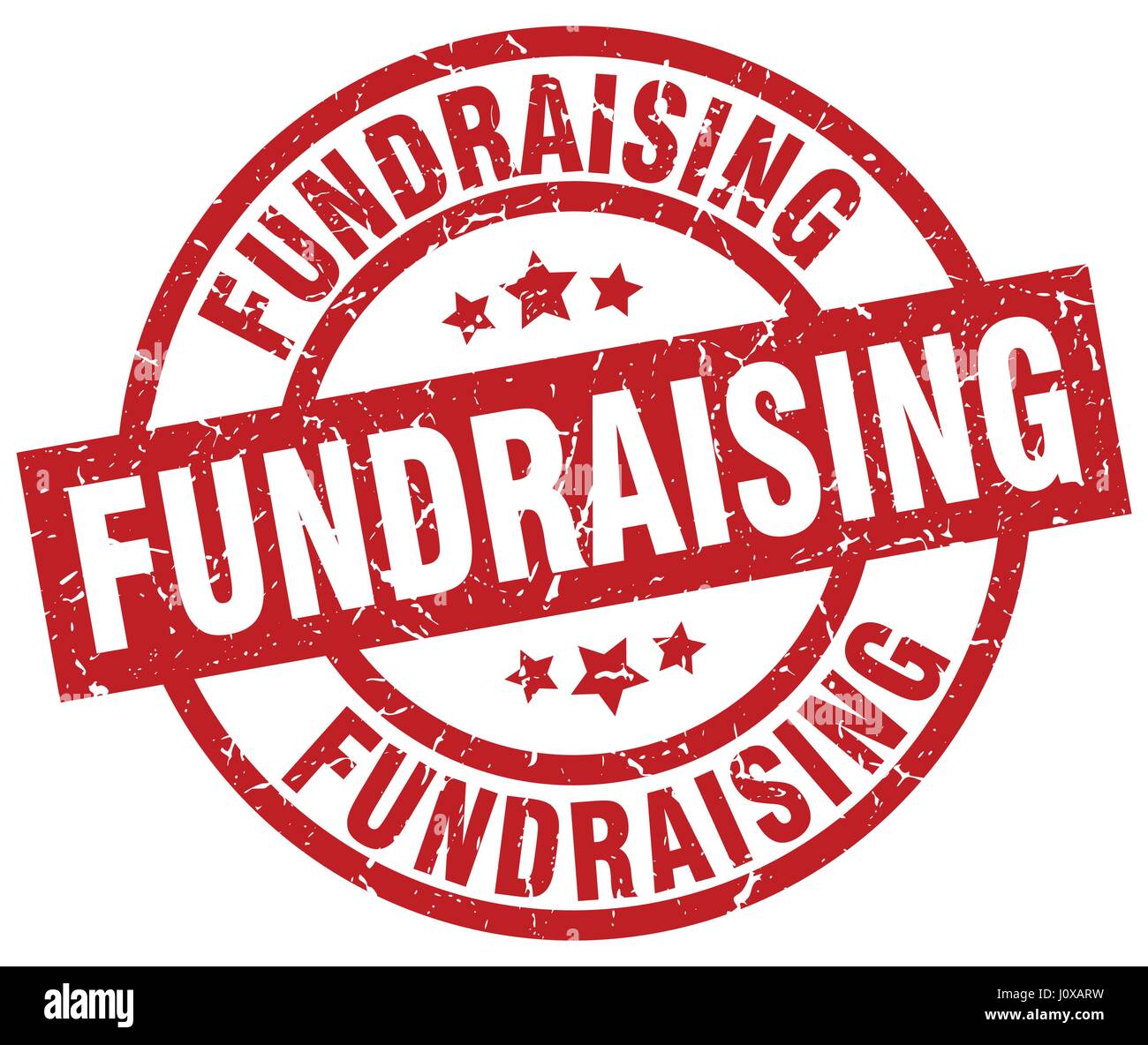 fundraising round red grunge stamp Stock Vector Image & Art - Alamy