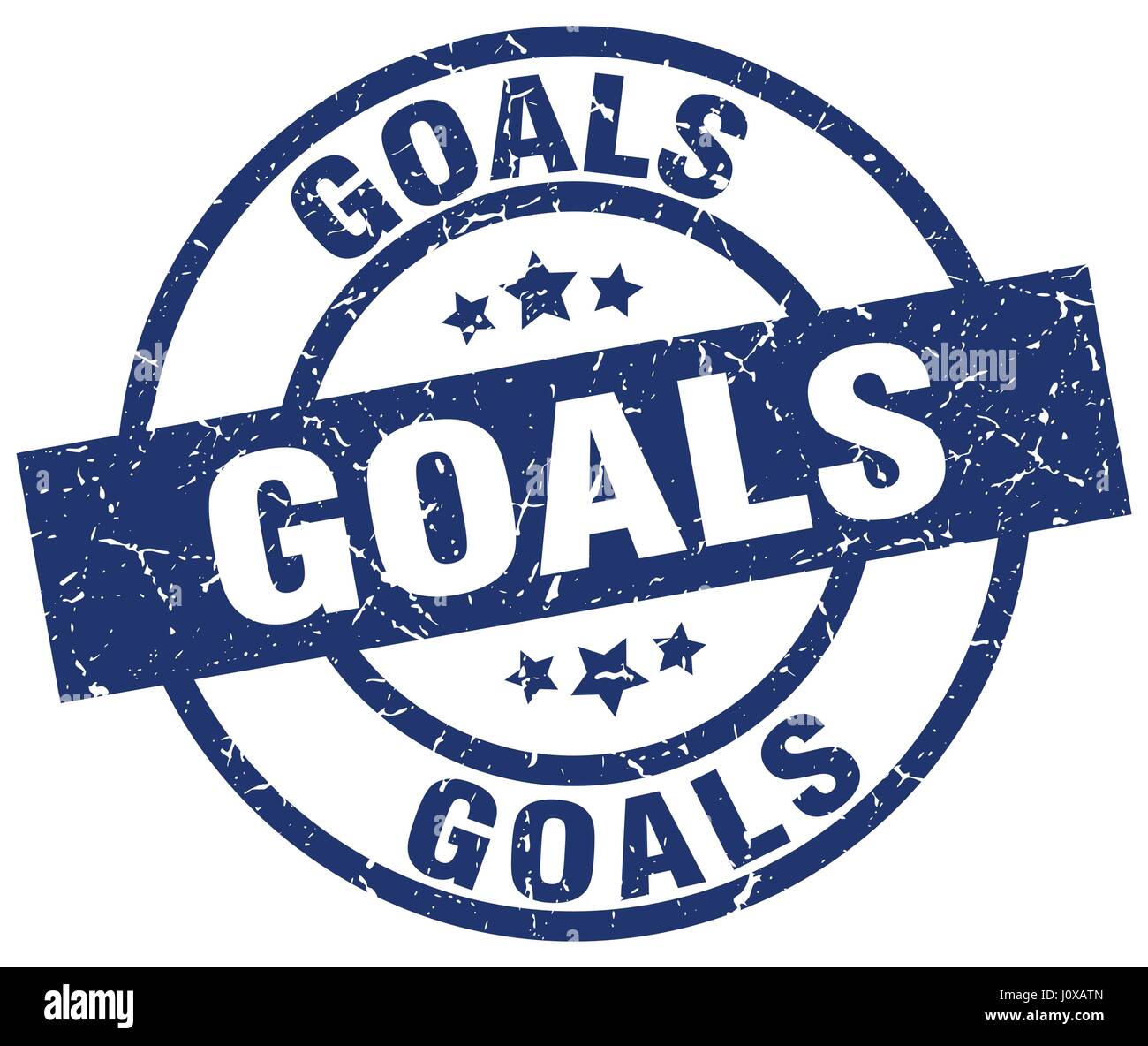 goals blue round grunge stamp Stock Vector Image & Art - Alamy