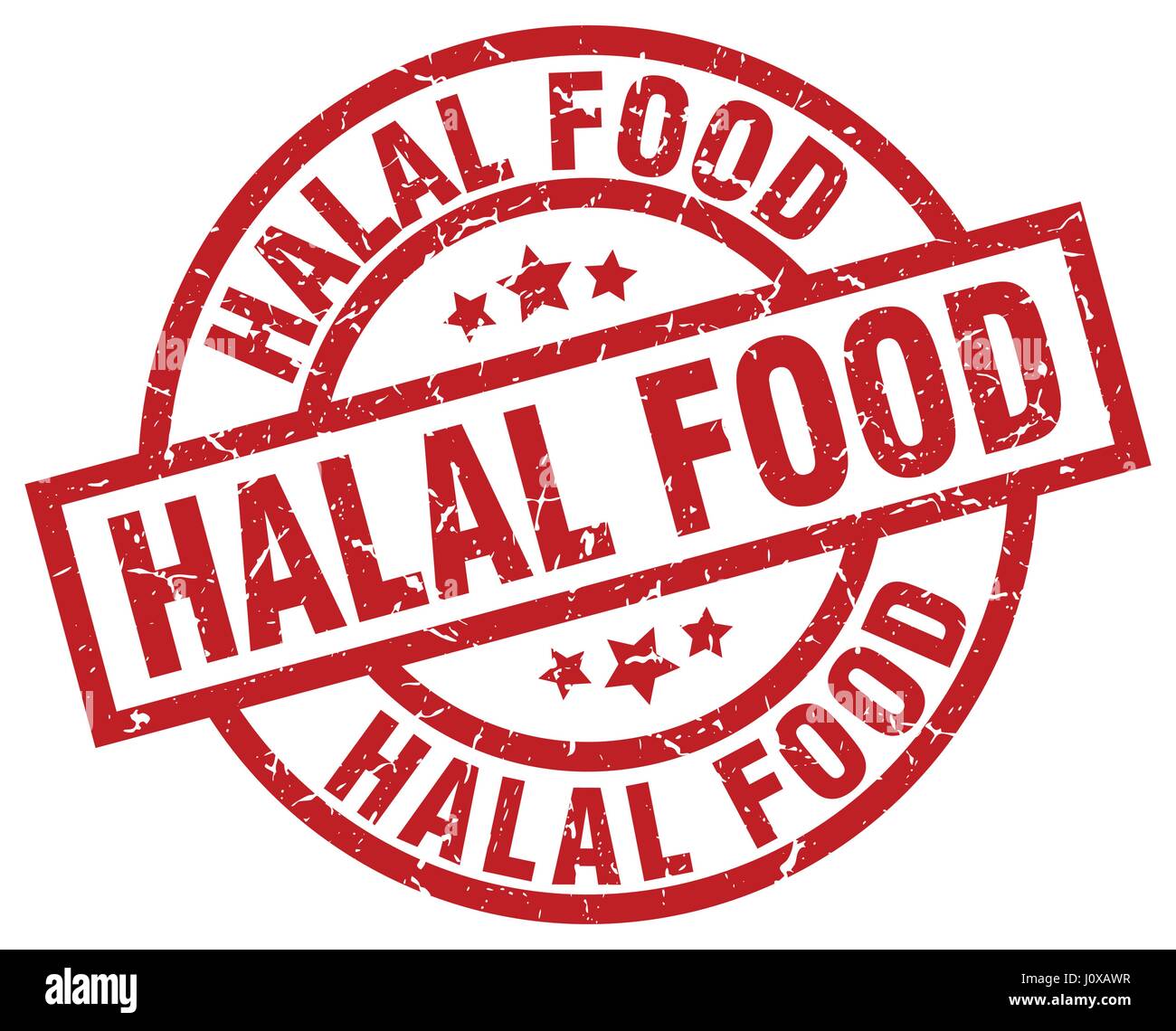 halal food round red grunge stamp Stock Vector Image & Art - Alamy