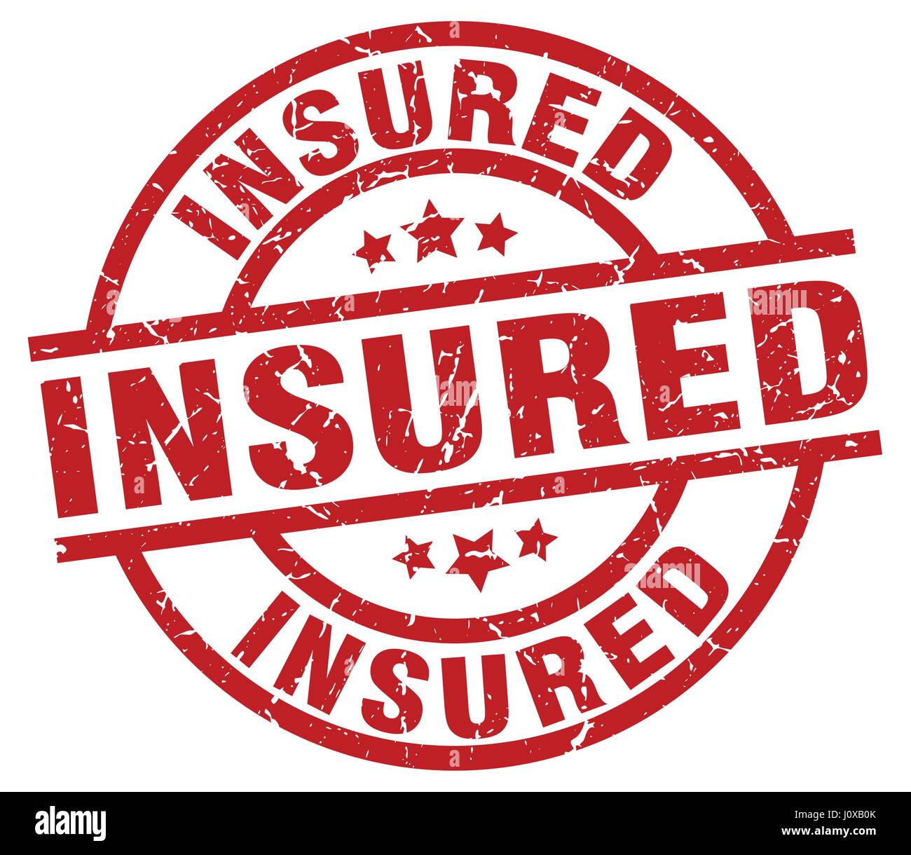 insured round red grunge stamp Stock Vector Image & Art - Alamy
