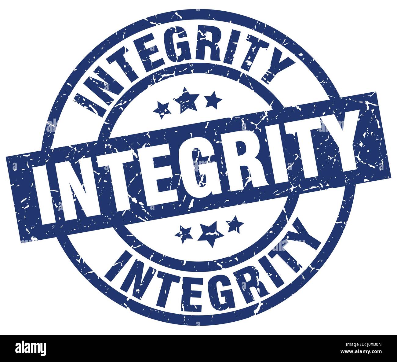integrity blue round grunge stamp Stock Vector Image & Art - Alamy
