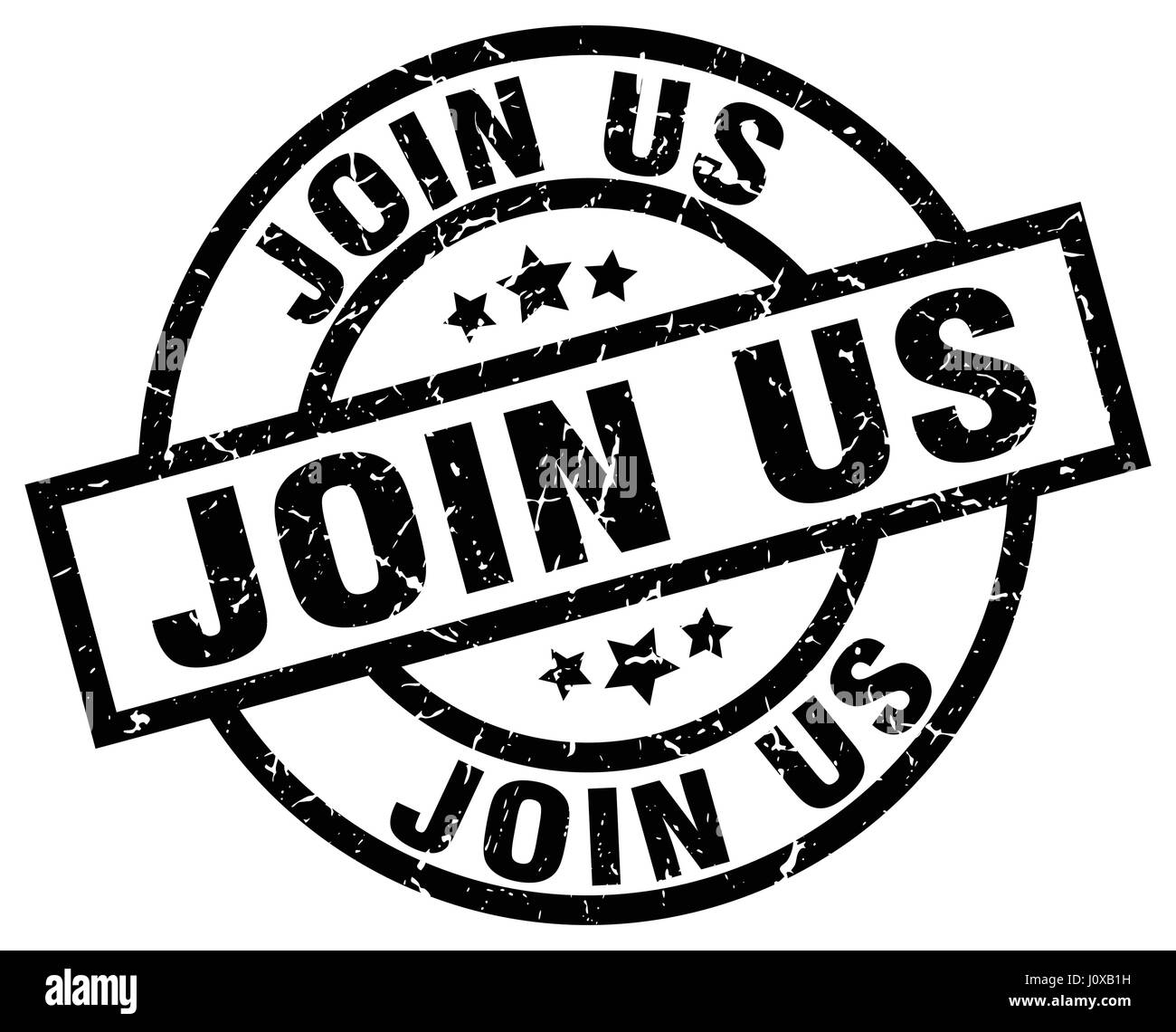 join us round grunge black stamp Stock Vector Image & Art - Alamy