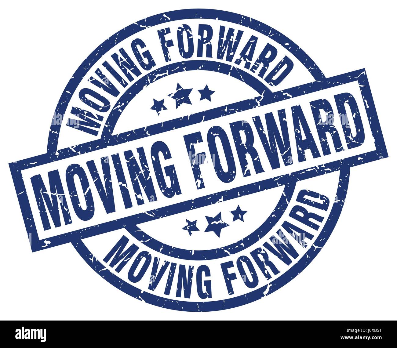 moving forward blue round grunge stamp Stock Vector Image & Art - Alamy