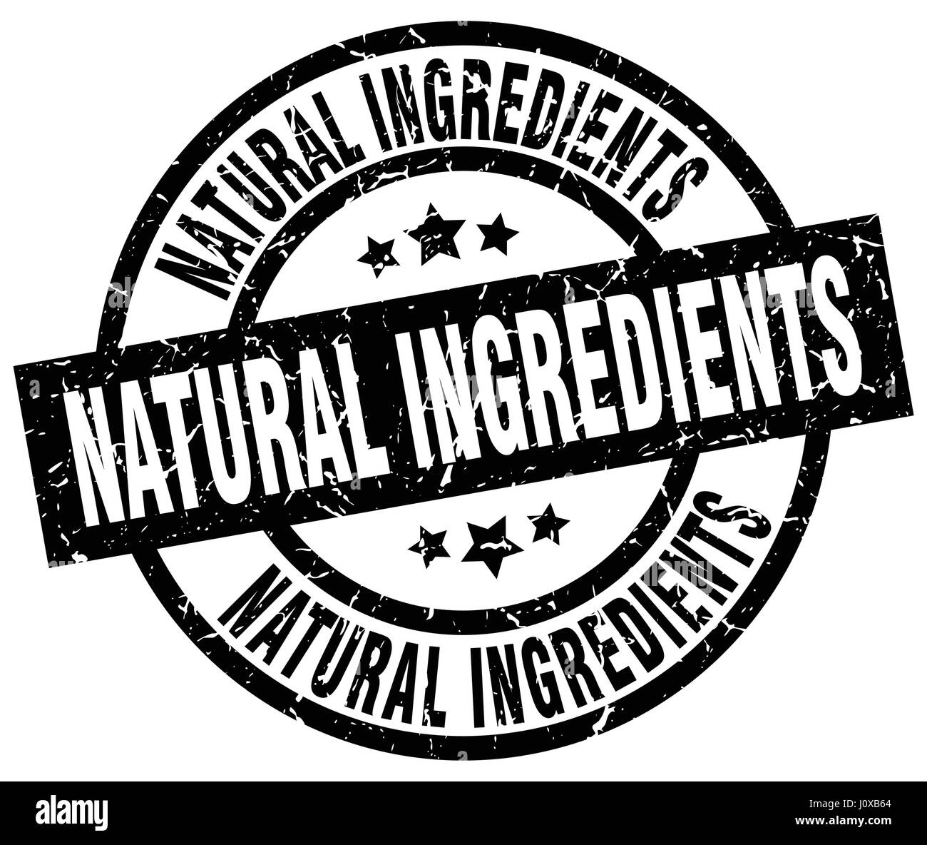 natural ingredients round grunge black stamp Stock Vector Image & Art ...