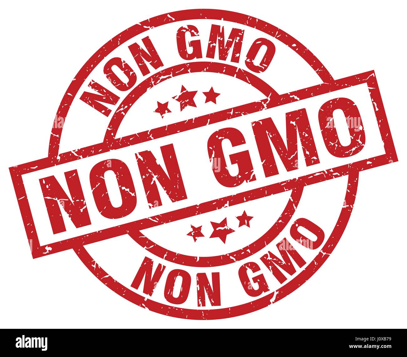 non gmo round red grunge stamp Stock Vector Image & Art - Alamy