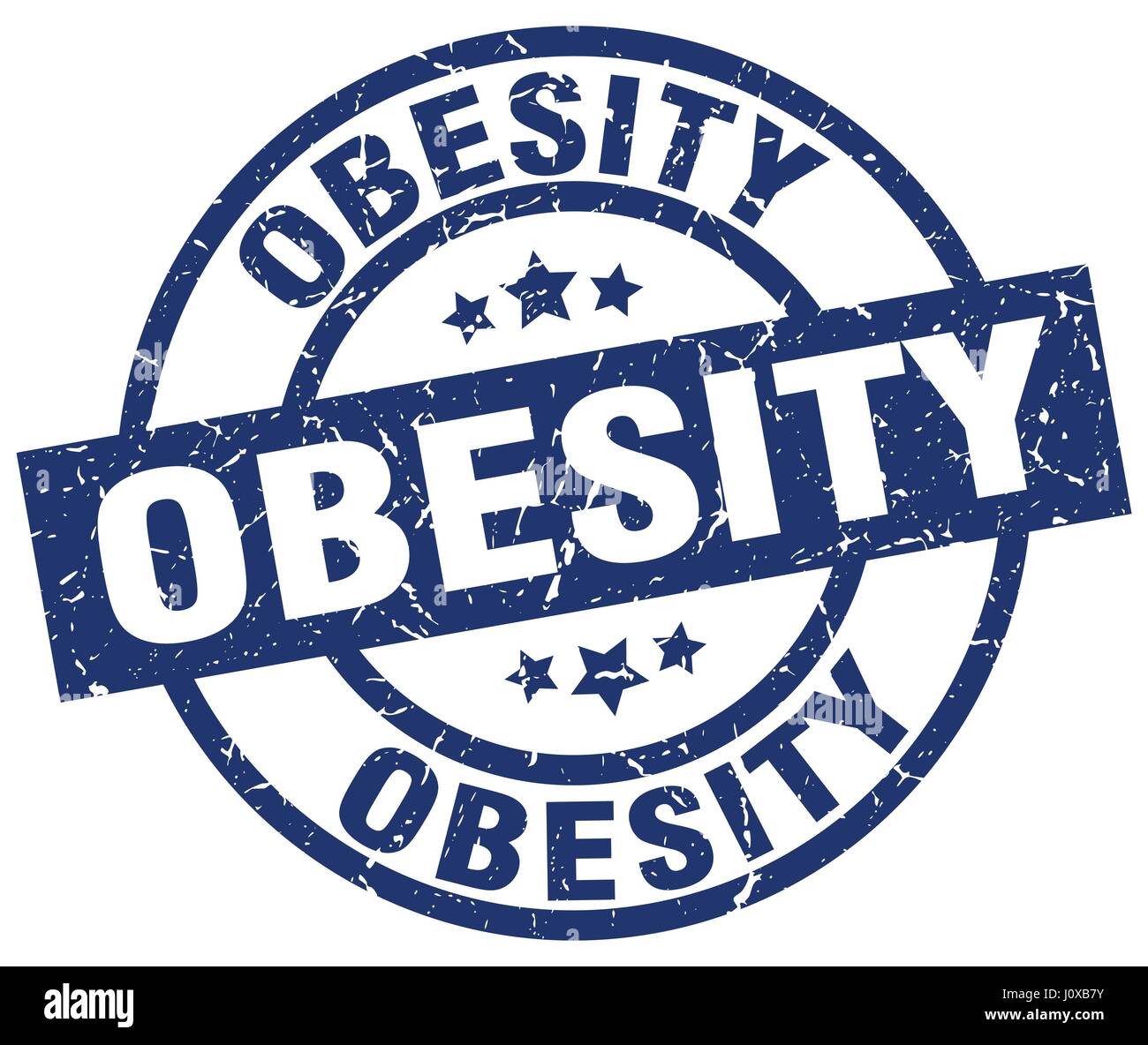 obesity blue round grunge stamp Stock Vector Image & Art - Alamy