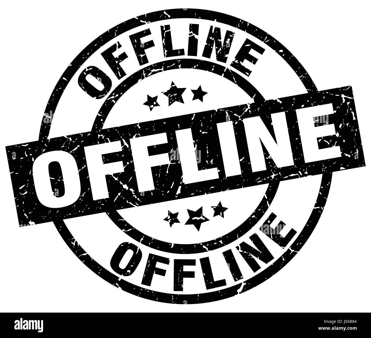 Offline sign grunge black hi-res stock photography and images - Alamy