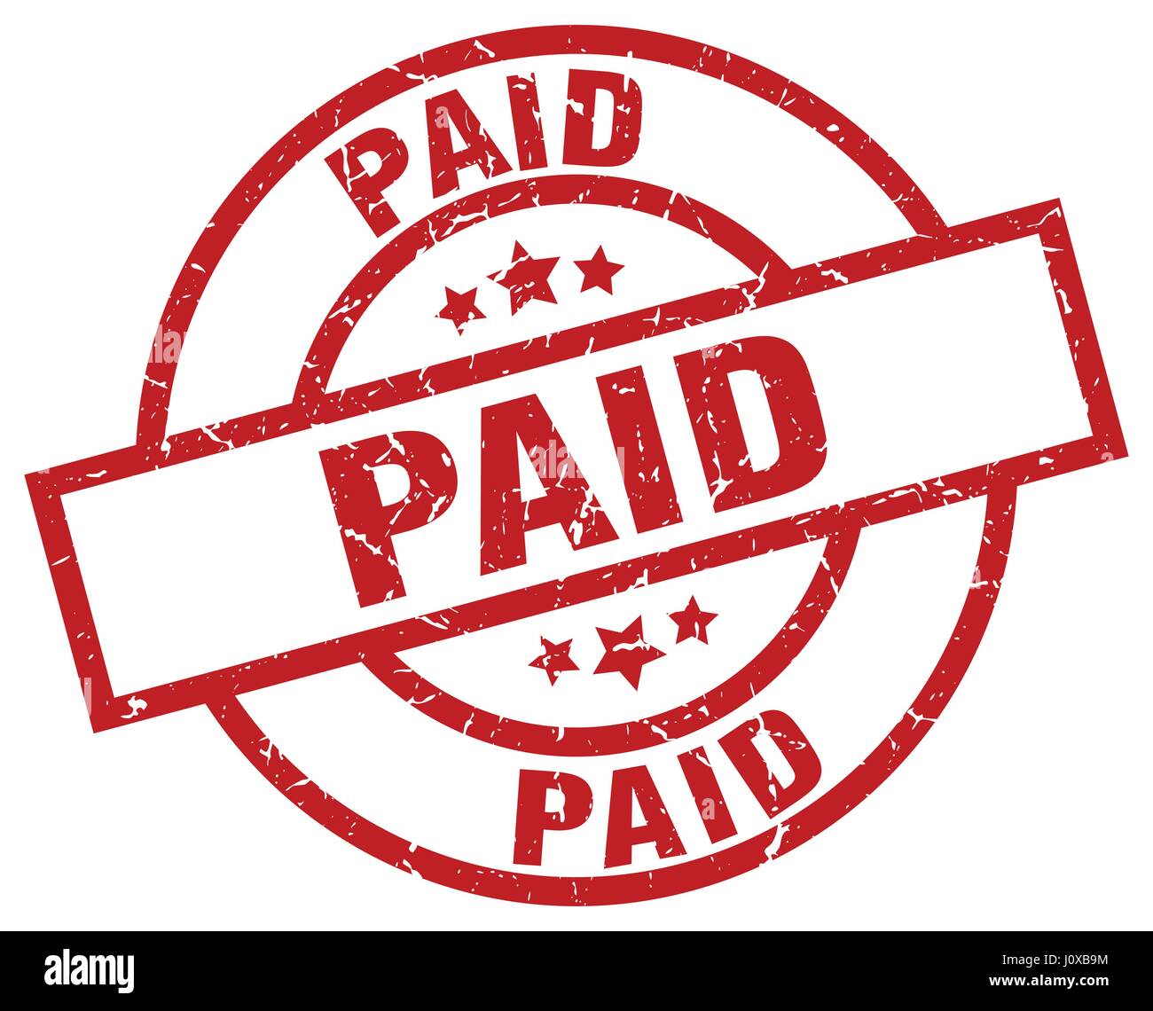 Paid red round grunge hi-res stock photography and images - Alamy