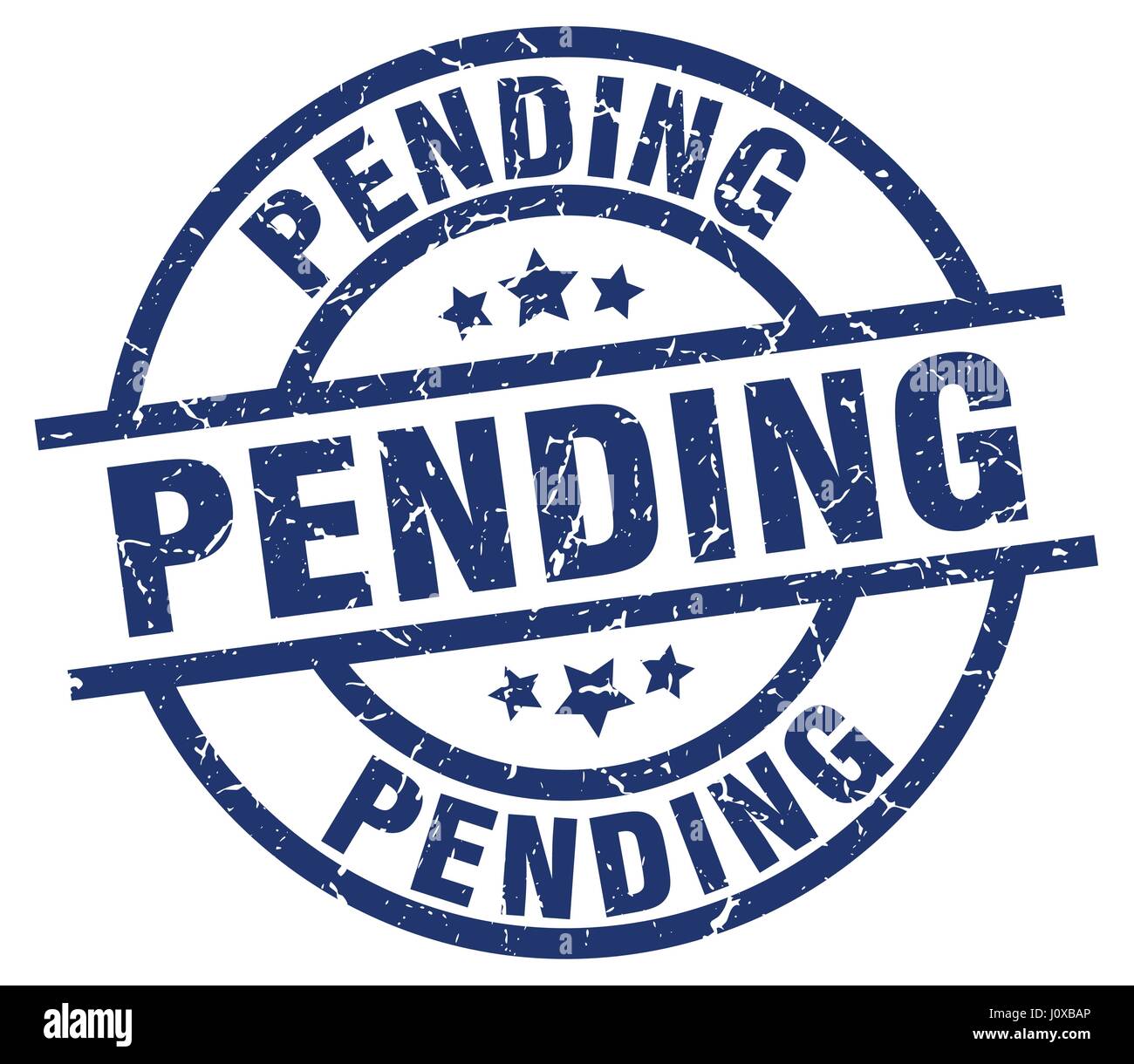 pending blue round grunge stamp Stock Vector Image & Art - Alamy