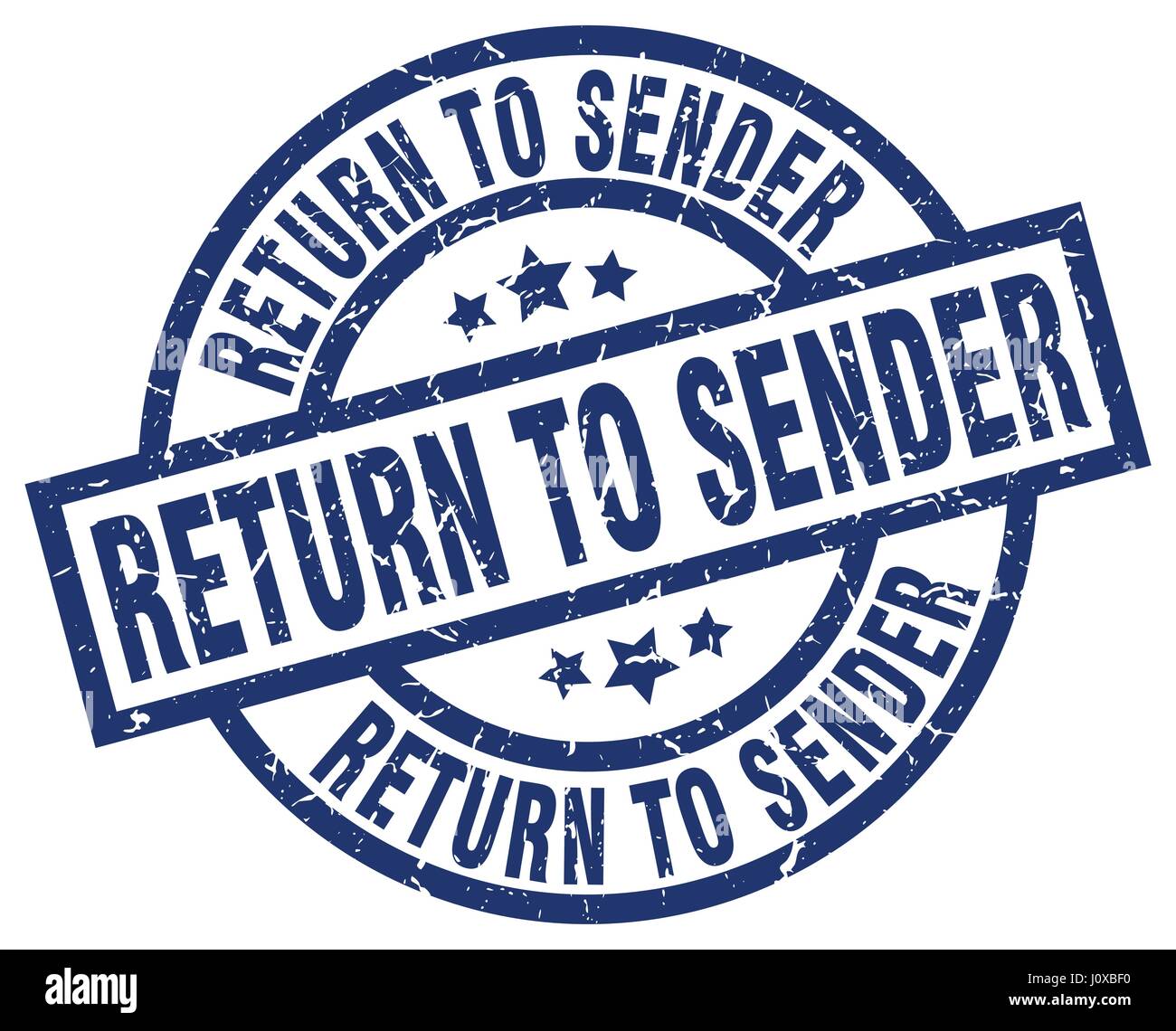 return to sender blue round grunge stamp Stock Vector Image & Art - Alamy
