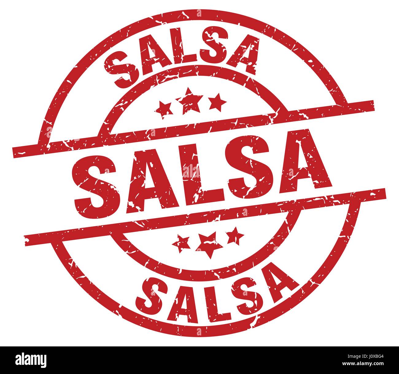 salsa round red grunge stamp Stock Vector Image & Art - Alamy