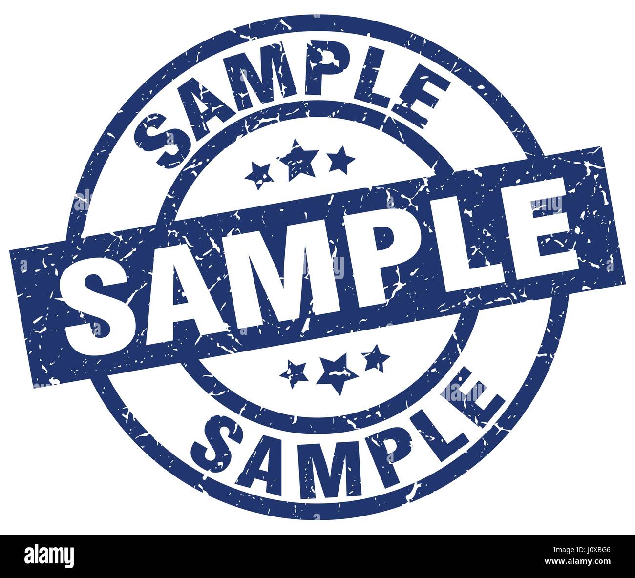 sample blue round grunge stamp Stock Vector Image & Art - Alamy