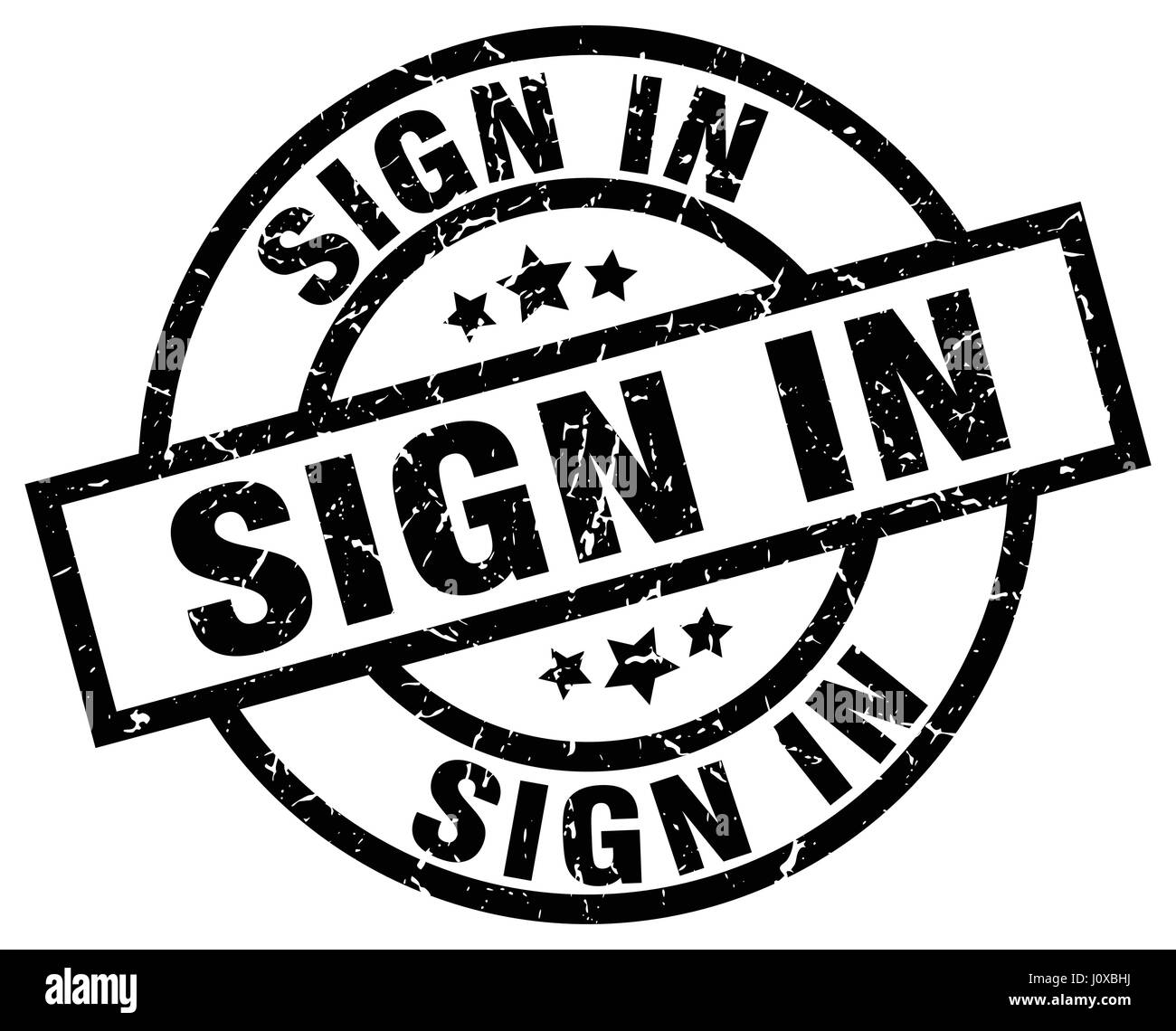sign in round grunge black stamp Stock Vector Image & Art - Alamy