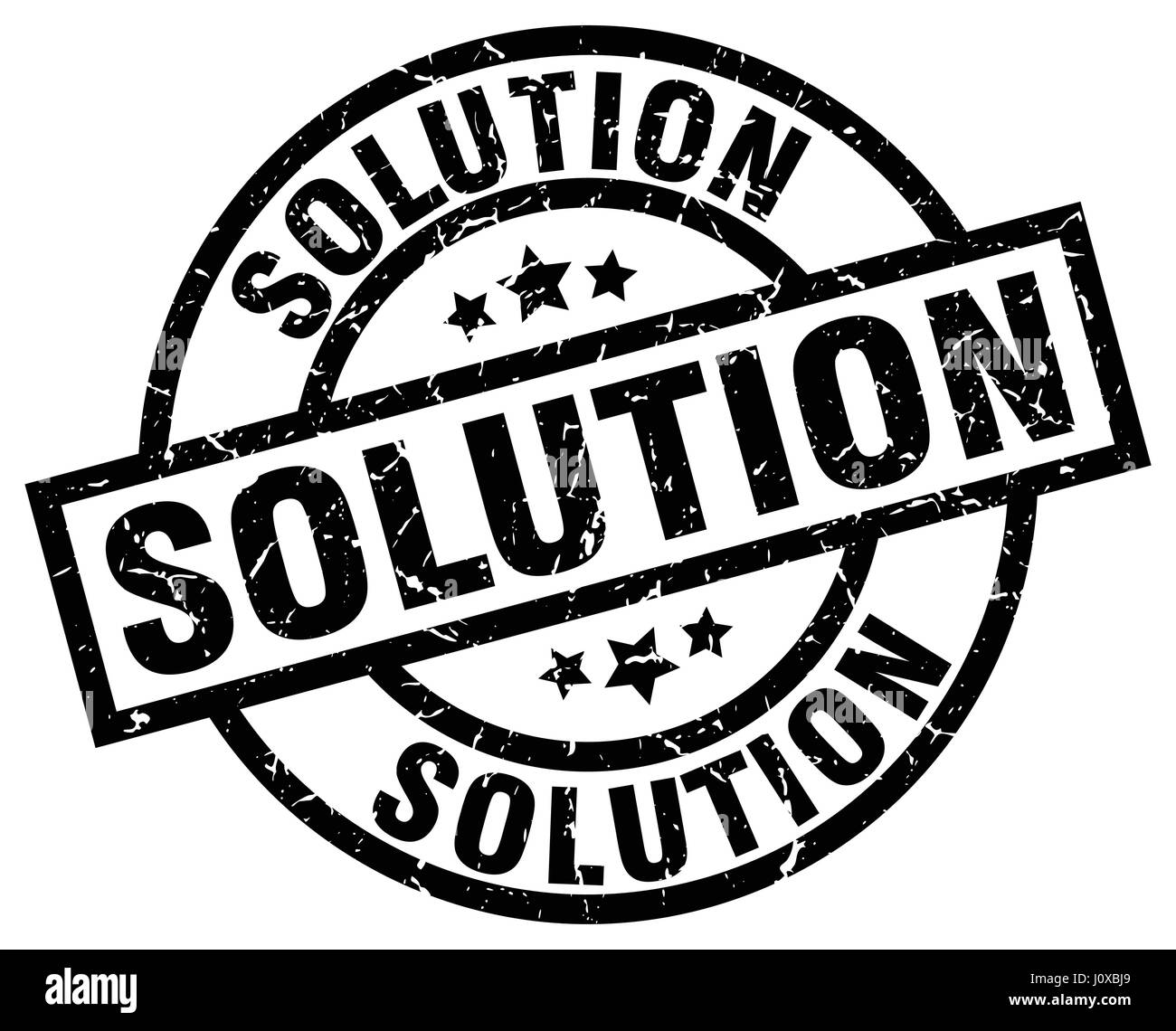 solution round grunge black stamp Stock Vector Image & Art - Alamy