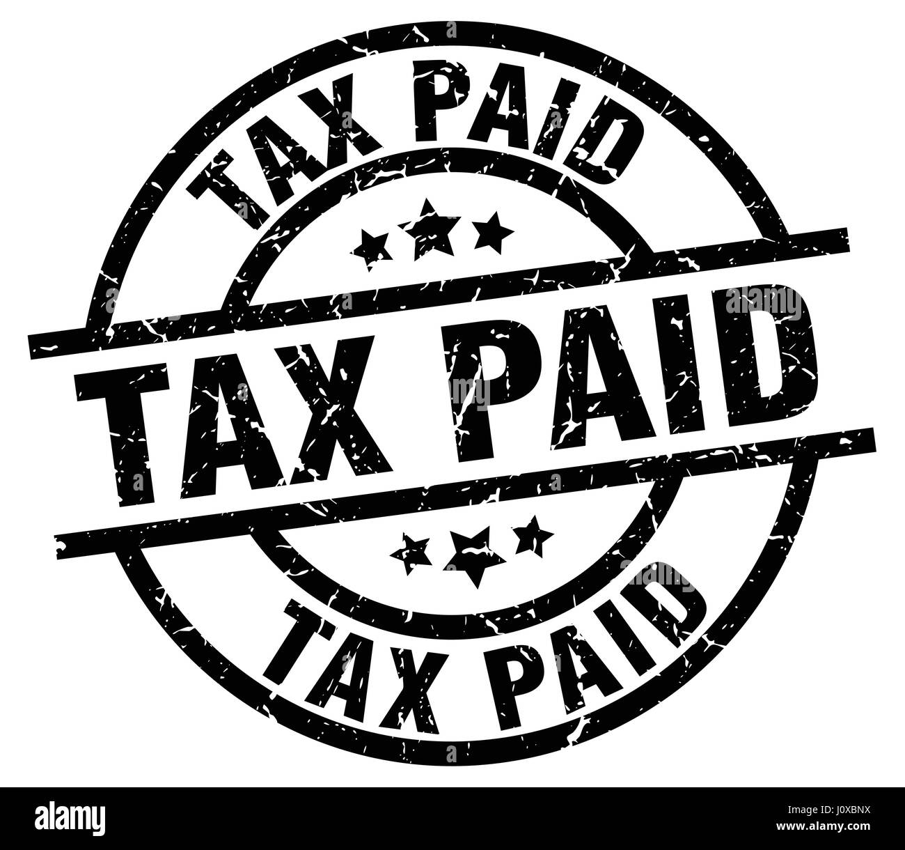 Tax paid stamp sign seal Black and White Stock Photos & Images - Alamy