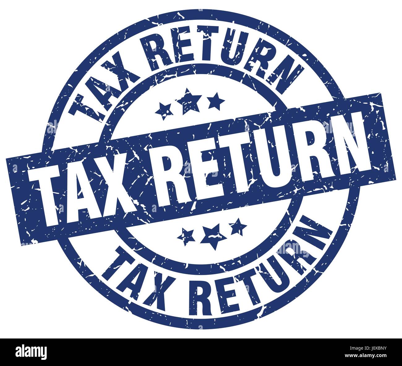 tax return blue round grunge stamp Stock Vector Image & Art - Alamy
