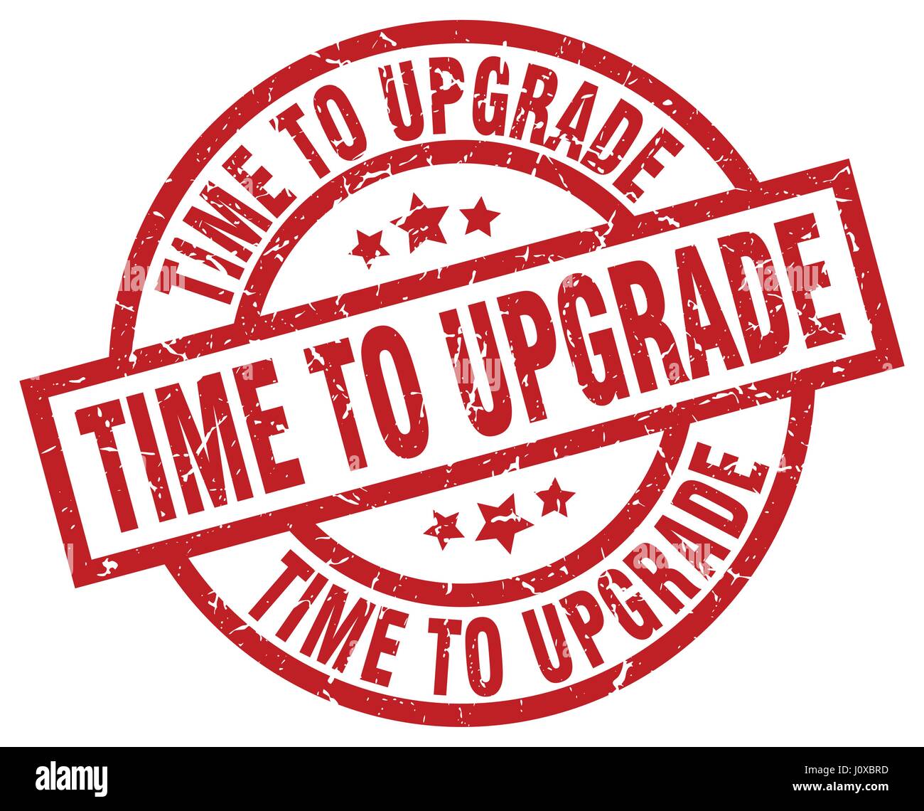 Time to upgrade rubber stamp Stock Vector Images - Alamy