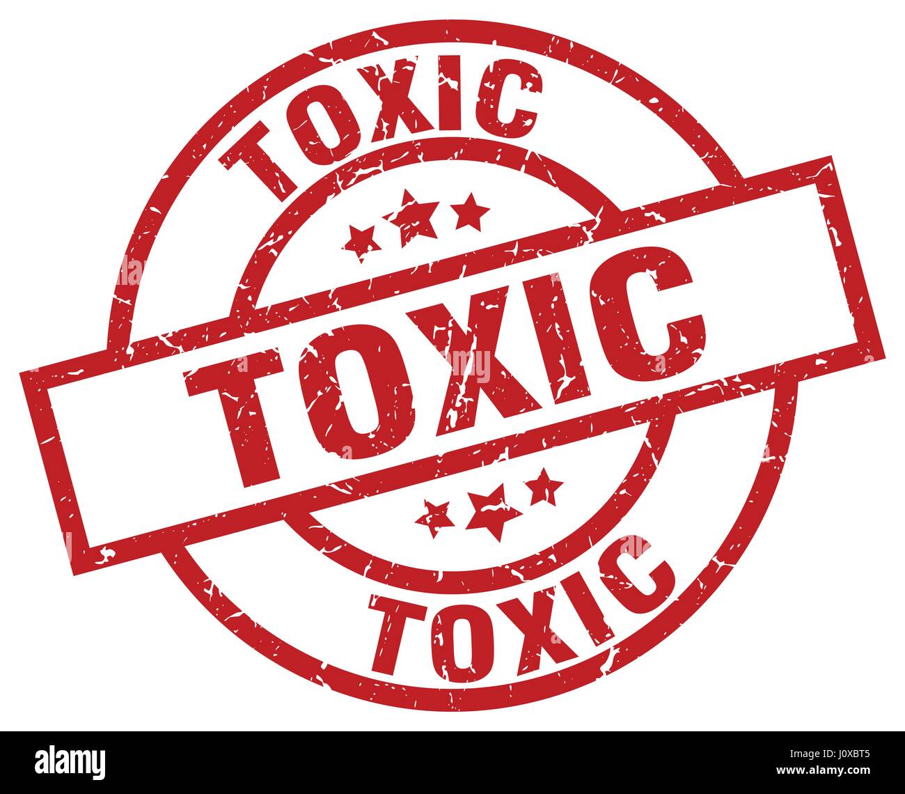 toxic round red grunge stamp Stock Vector Image & Art - Alamy