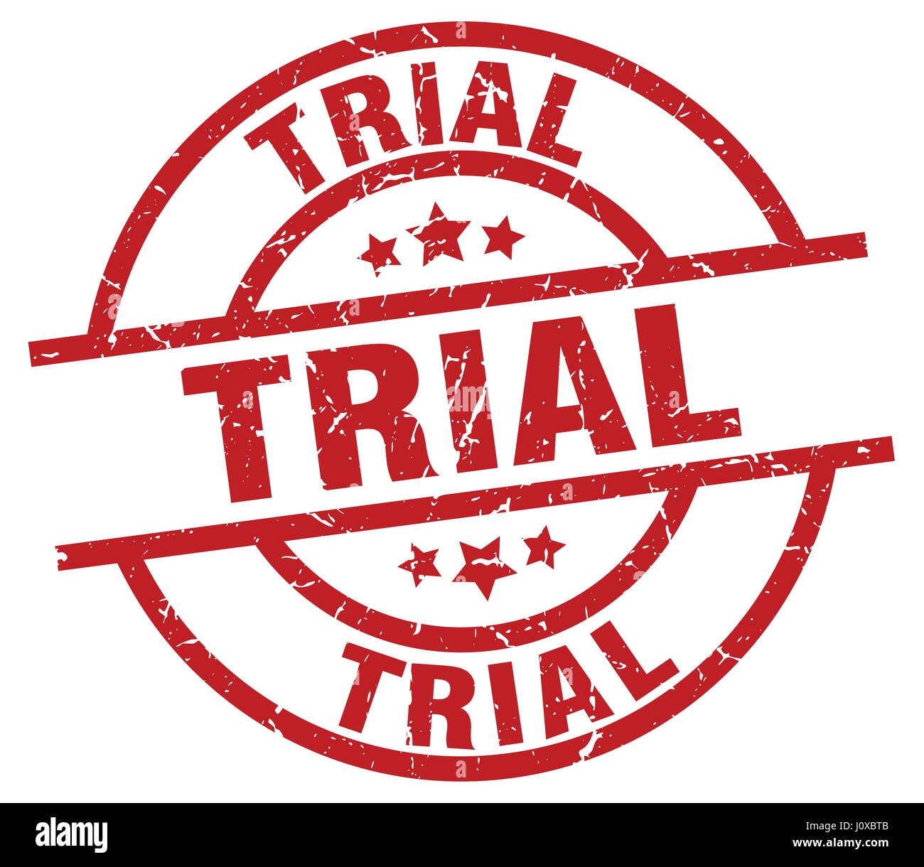 trial round red grunge stamp Stock Vector Image & Art - Alamy