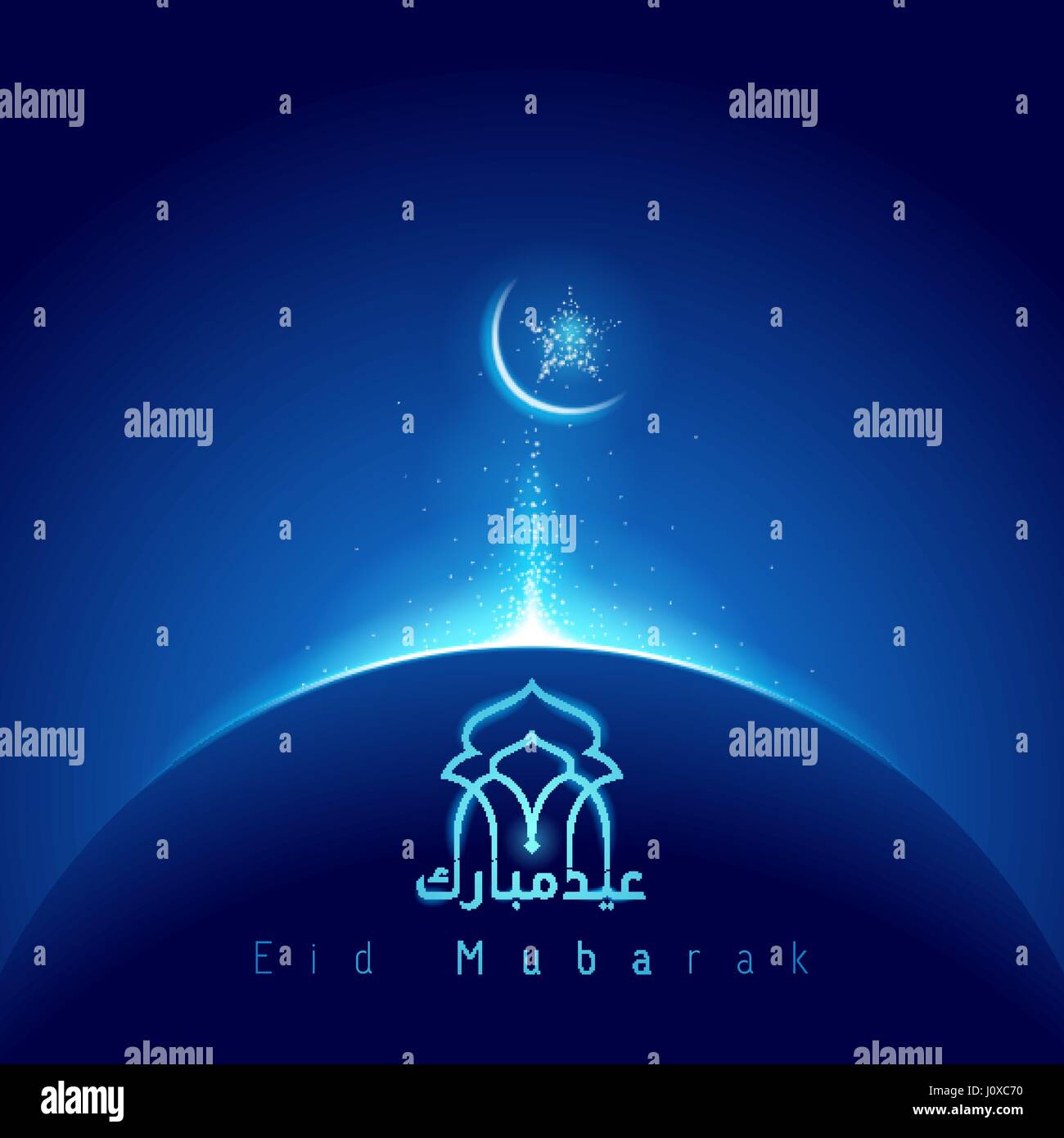 eid mubarak glow mosque dome Stock Vector Image & Art - Alamy