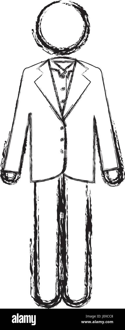 blurred silhouette pictogram of man in formal suit Stock Vector Image ...