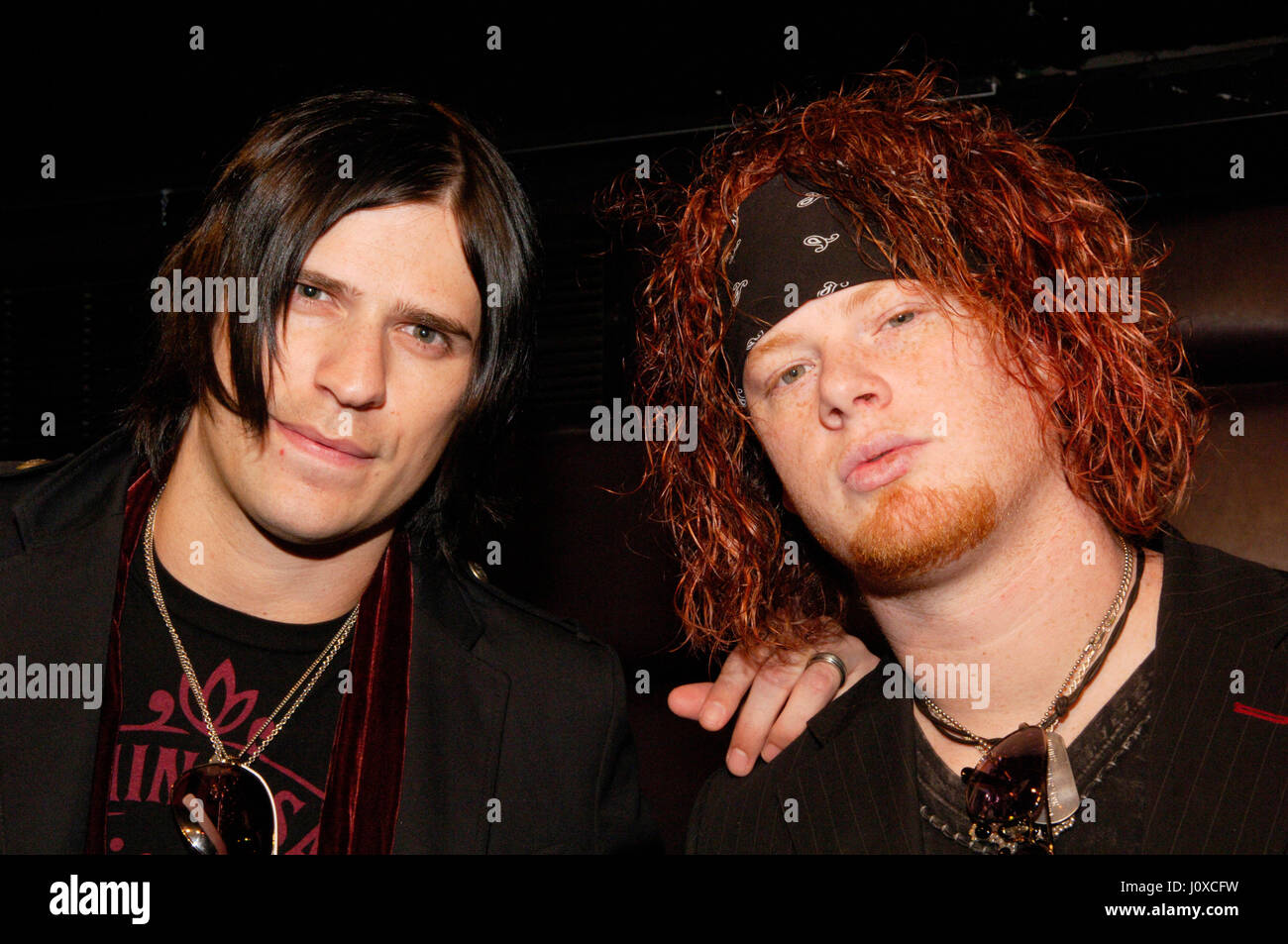 (L-R) Austin Winkler, Cody Hanson of Hinder attending BMI Panel at the ...
