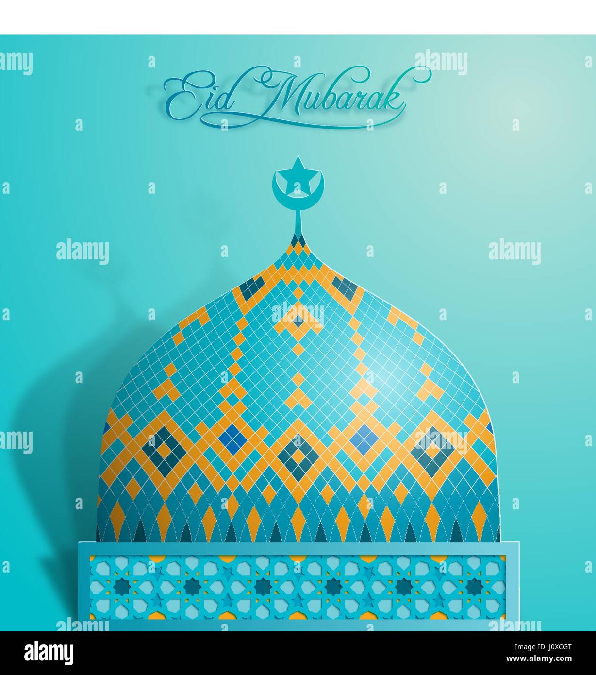ramadan kareem islamic dome mosque colorful arabic pattern mosaic ...