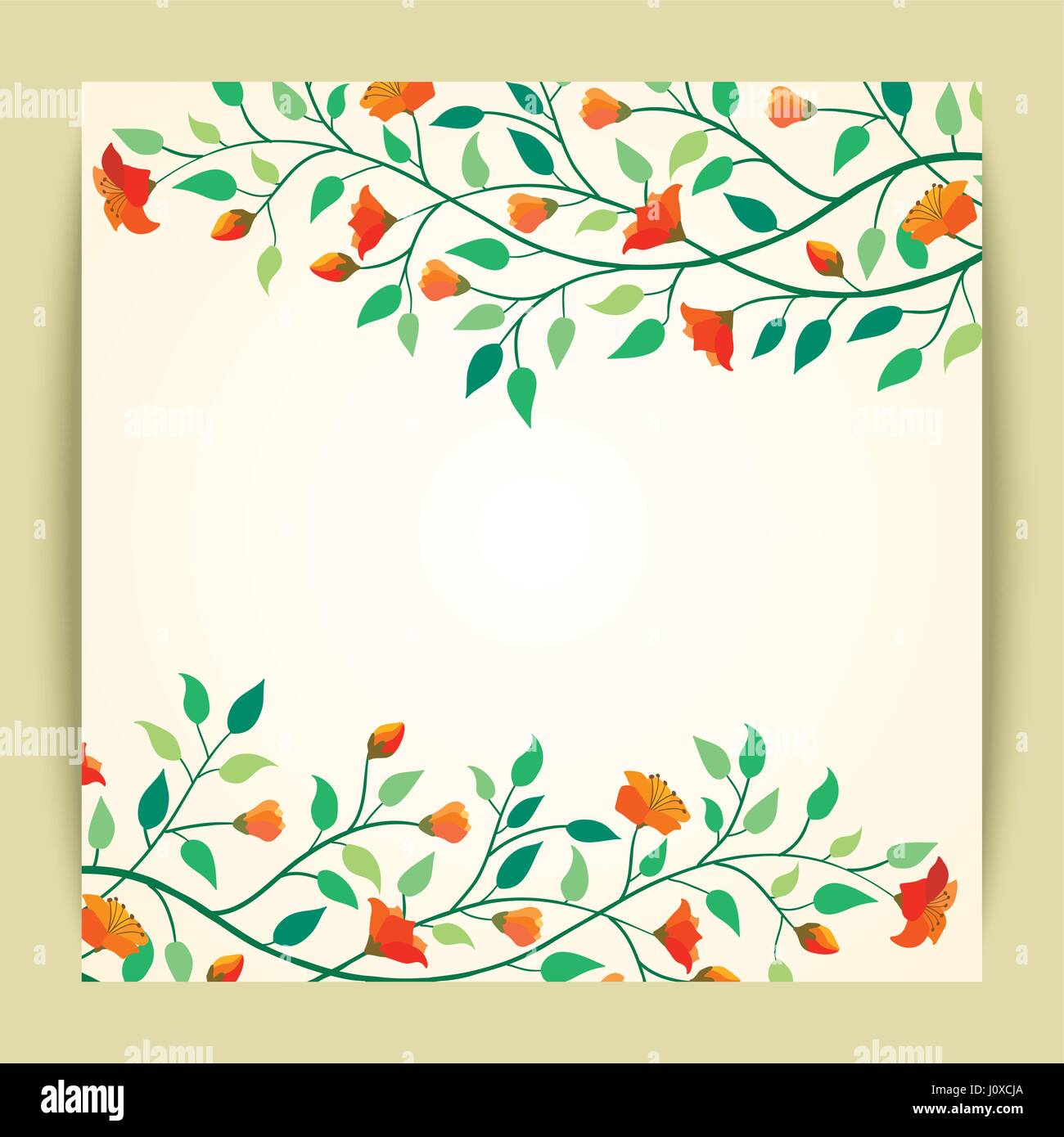 Beautiful Vector Illustration Flower Banner Background Stock Vector ...