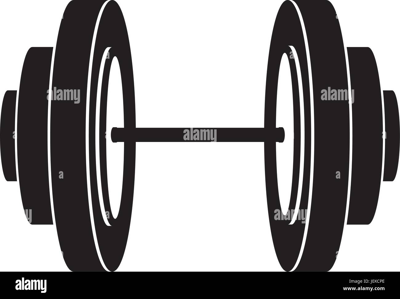 Dumbbell Clipart Black