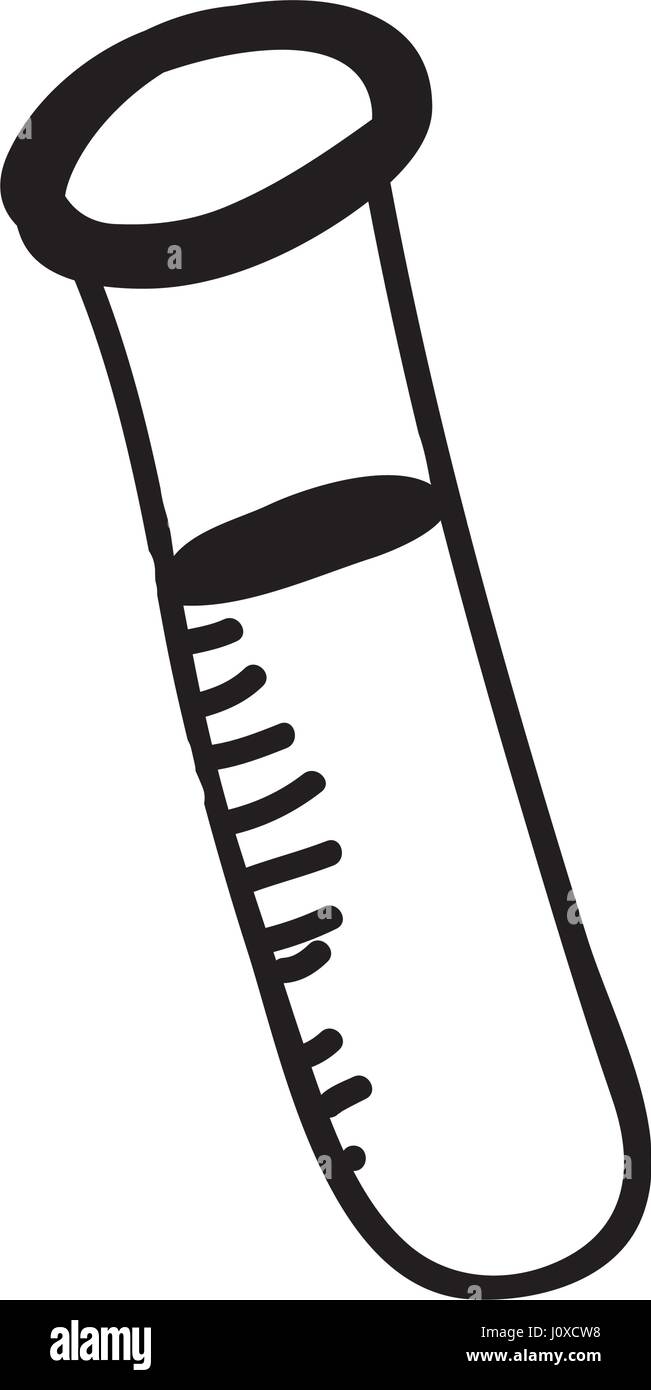 monochrome hand drawn silhouette of test tube Stock Vector Image & Art ...