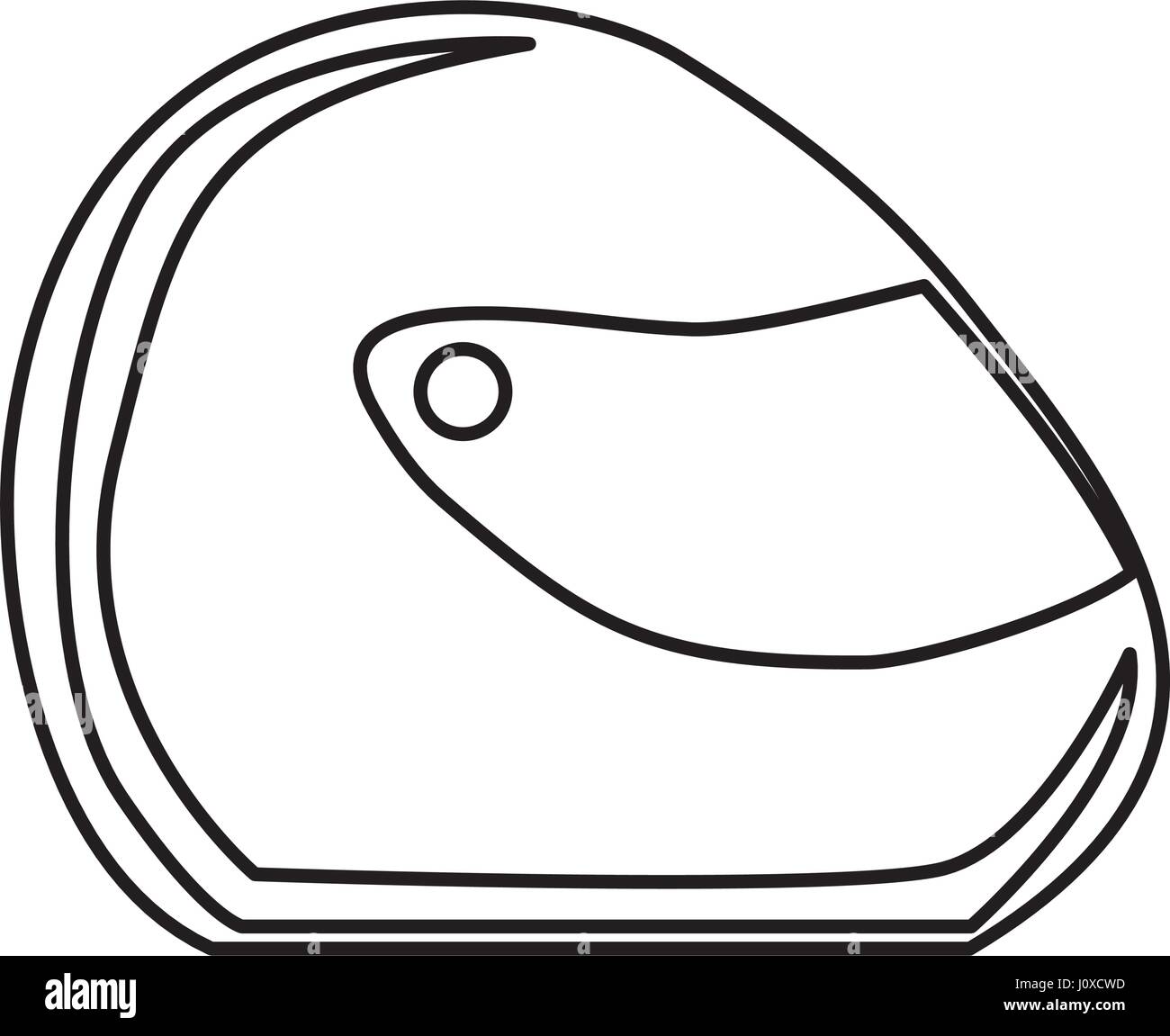 monochrome contour of motorcycle helmet Stock Vector Image & Art - Alamy