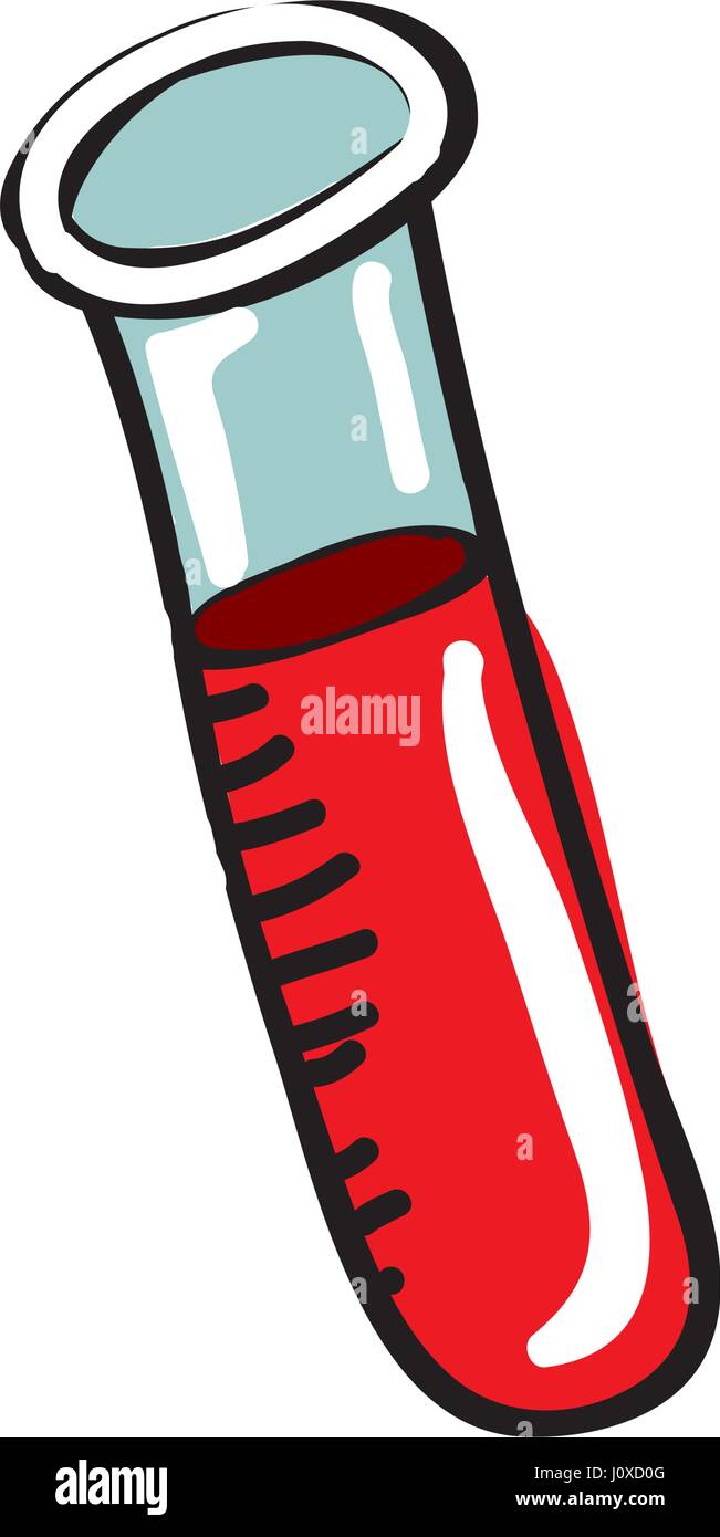 colorful hand drawn silhouette of test tube Stock Vector Image & Art ...