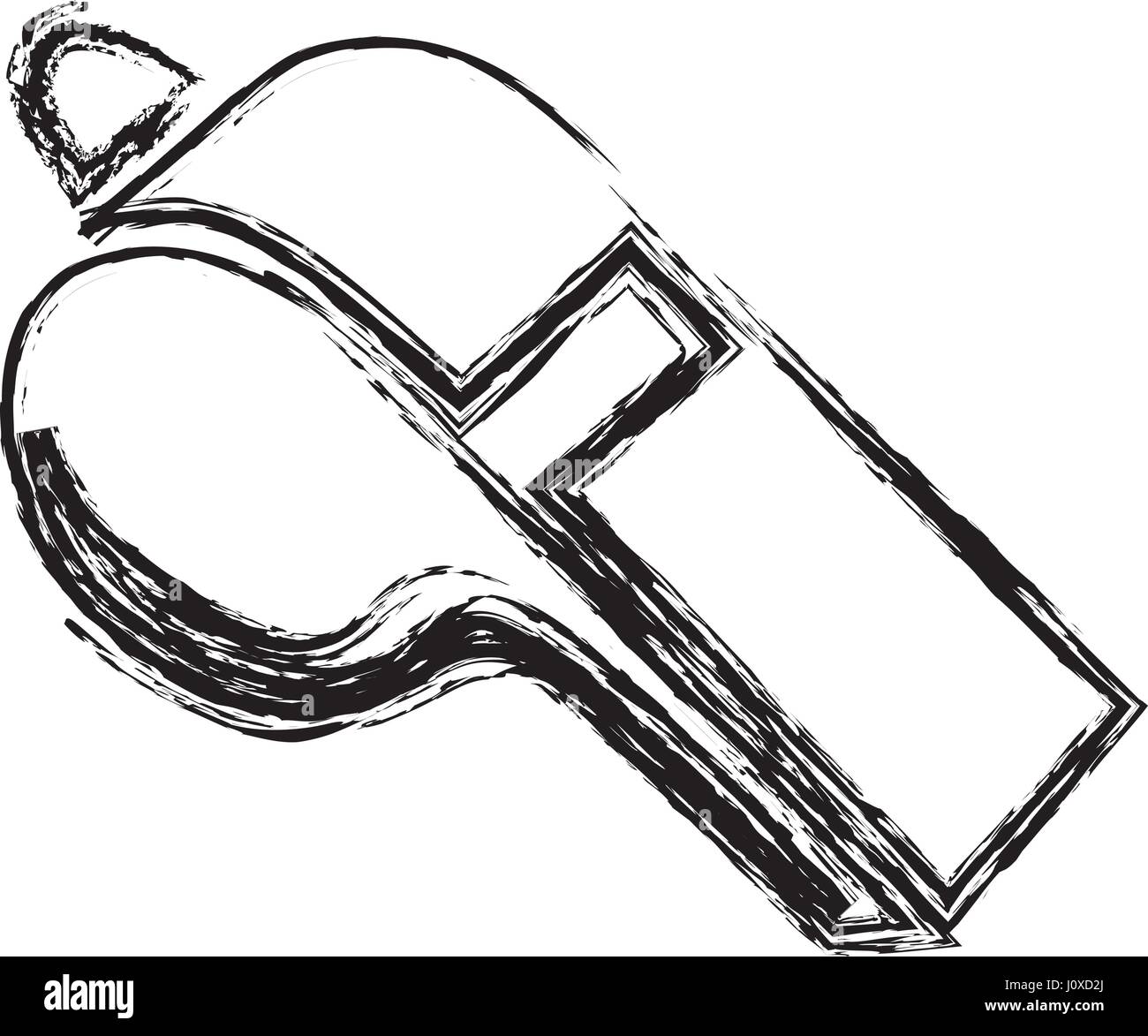 monochrome sketch of whistle icon Stock Vector Image & Art - Alamy