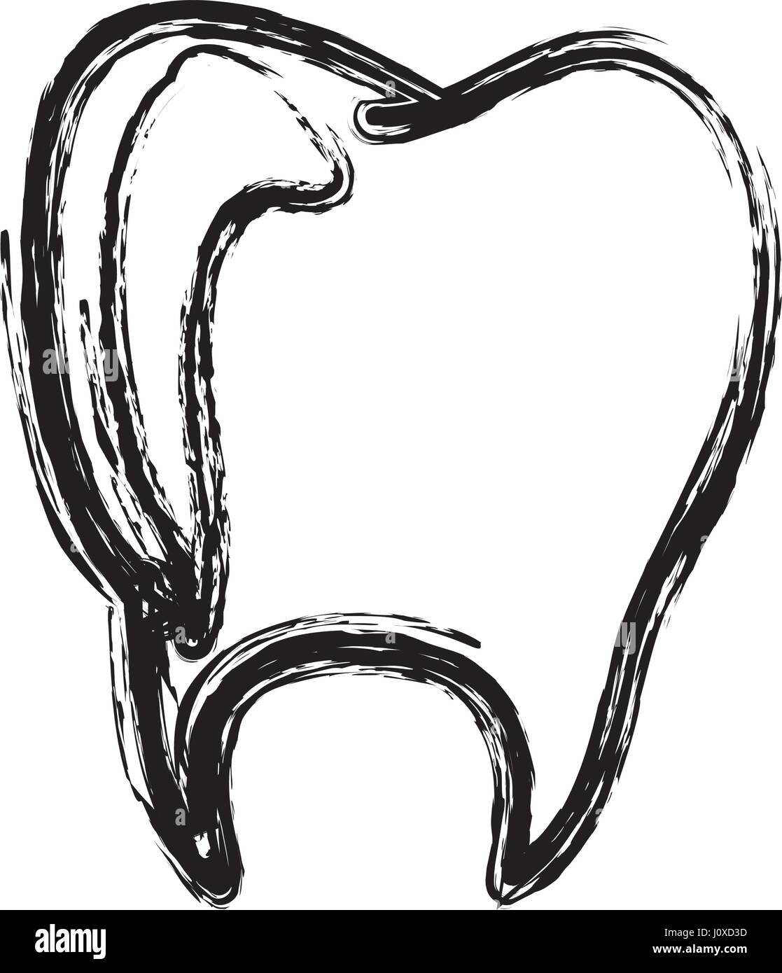 monochrome hand drawn sketch of tooth Stock Vector Image & Art - Alamy