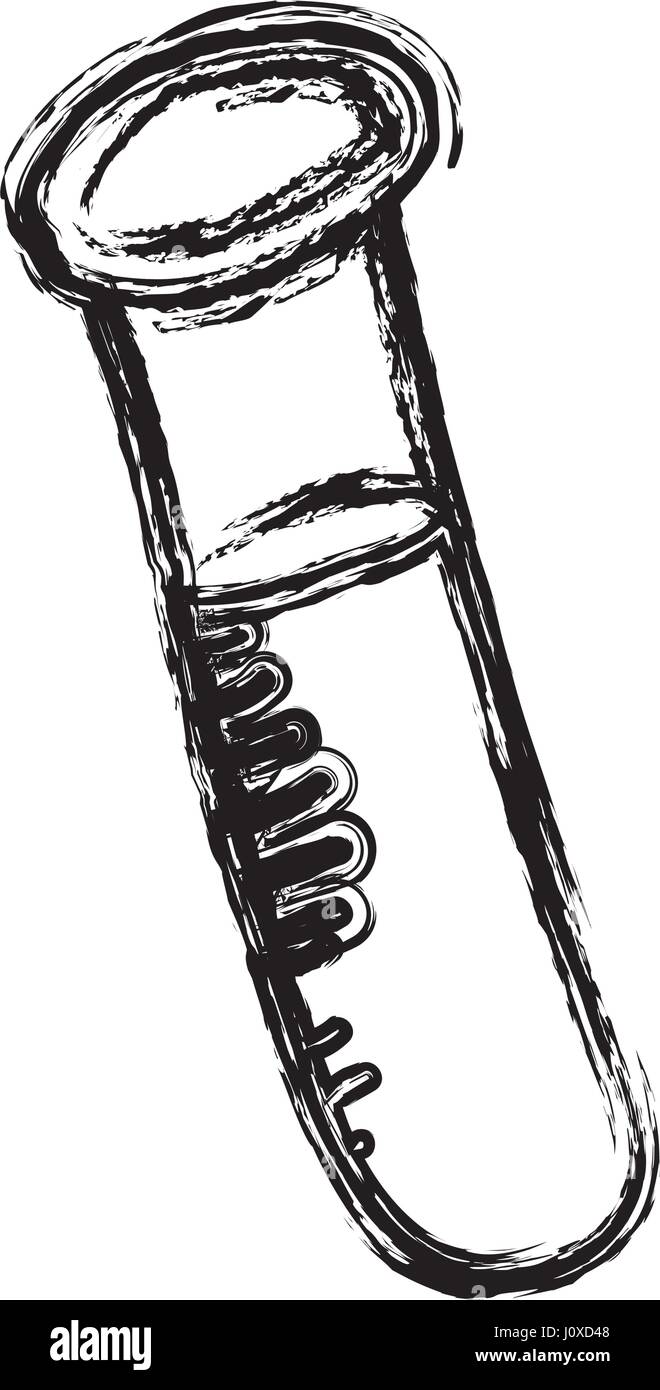monochrome hand drawn sketch of test tube Stock Vector Image & Art - Alamy