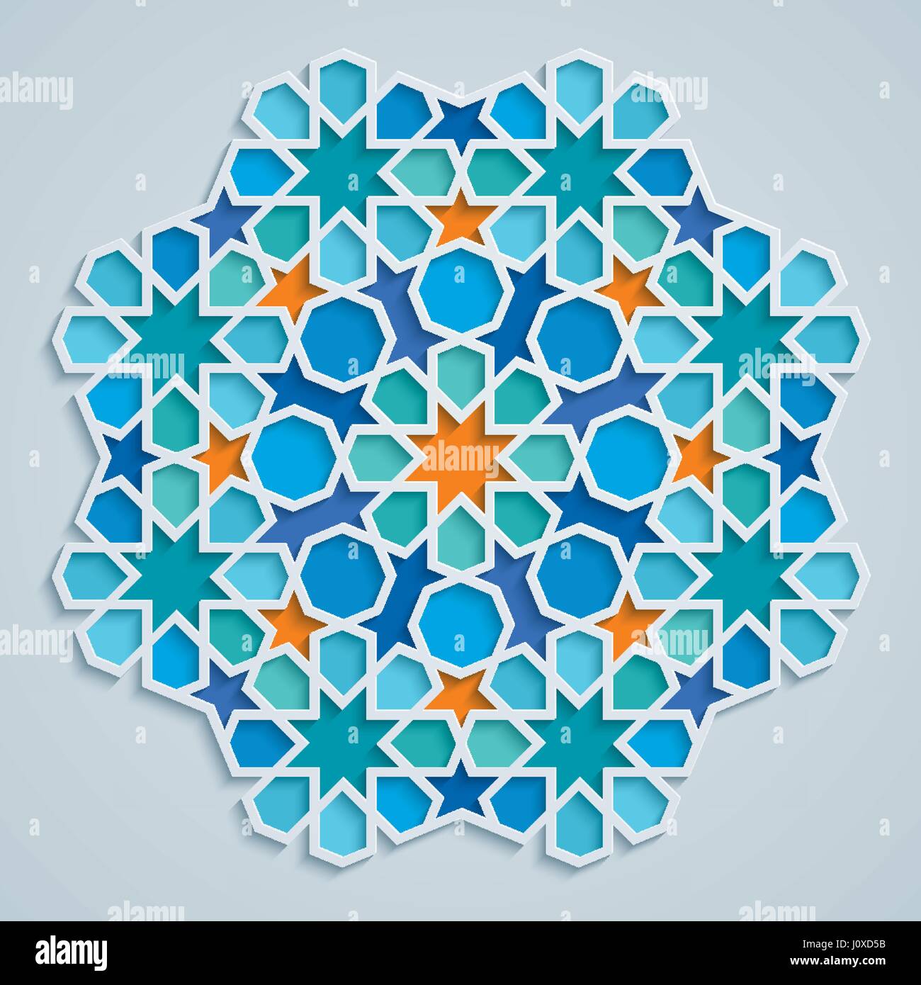 Round arabic geometric pattern colorful mosaic Stock Vector Image & Art ...