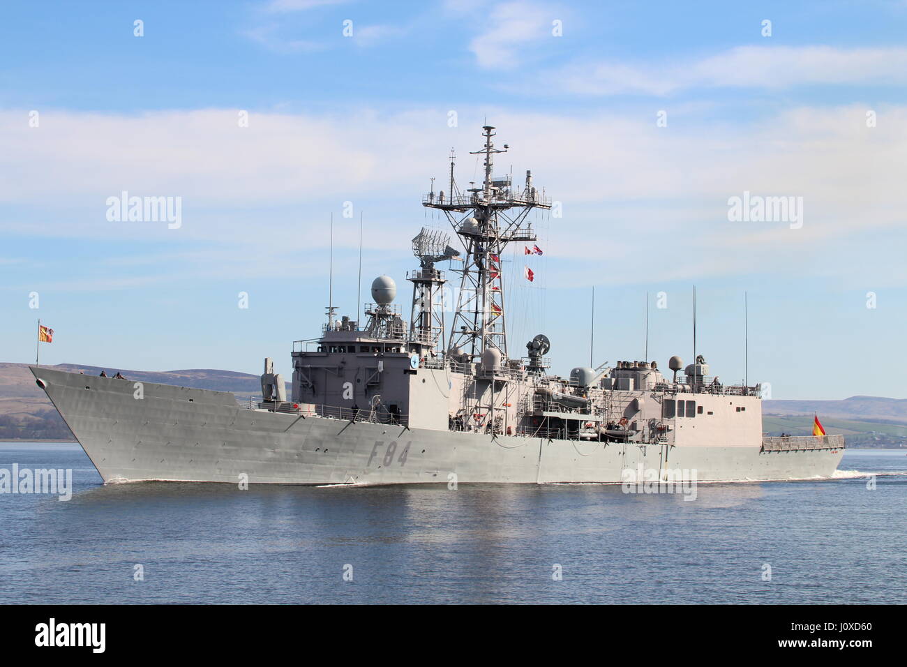 ESPS Reina Sofia (F84), a Santa Maria-class frigate of the Spanish Navy ...