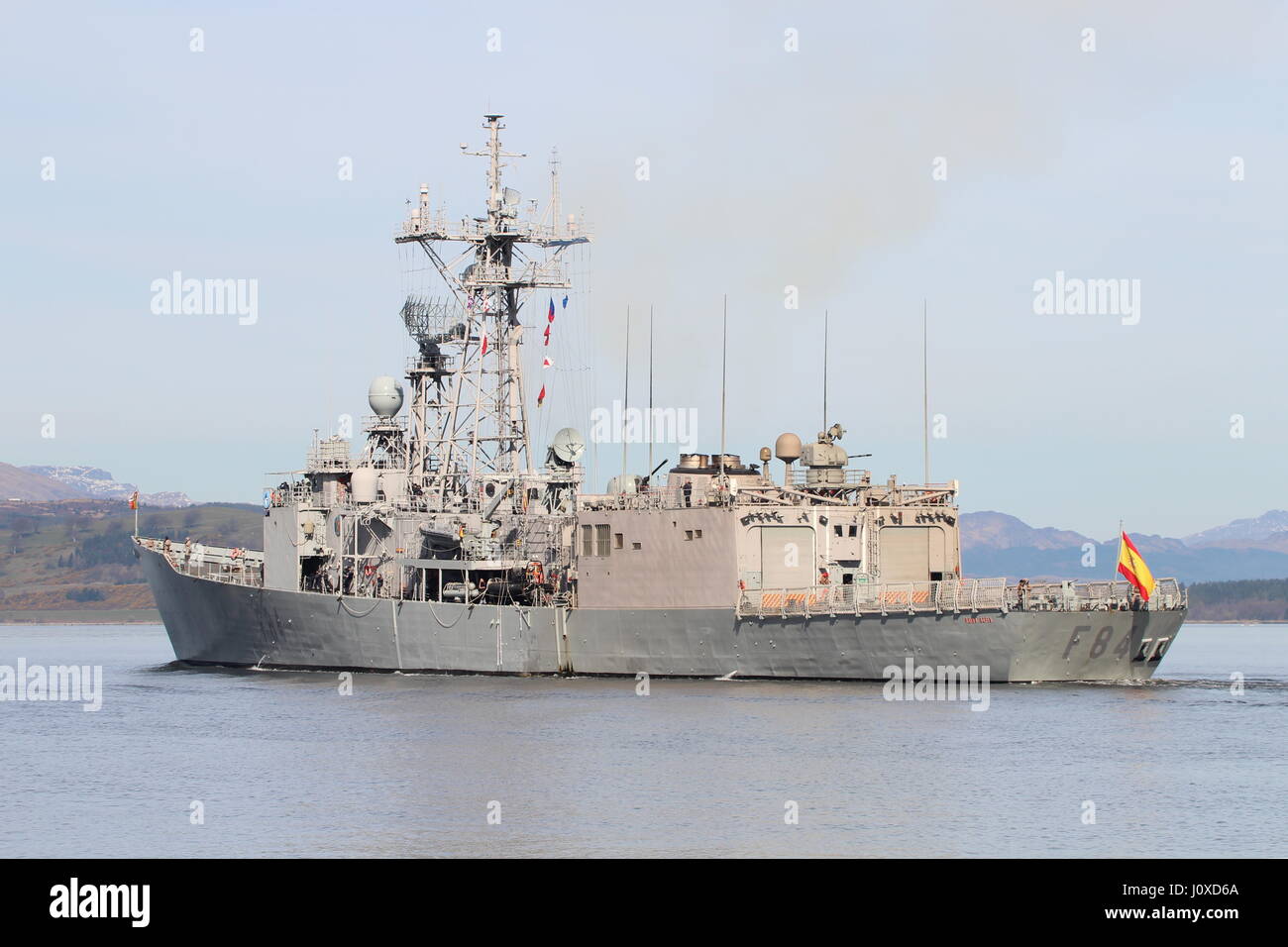 ESPS Reina Sofia (F84), a Santa Maria-class frigate of the Spanish Navy ...