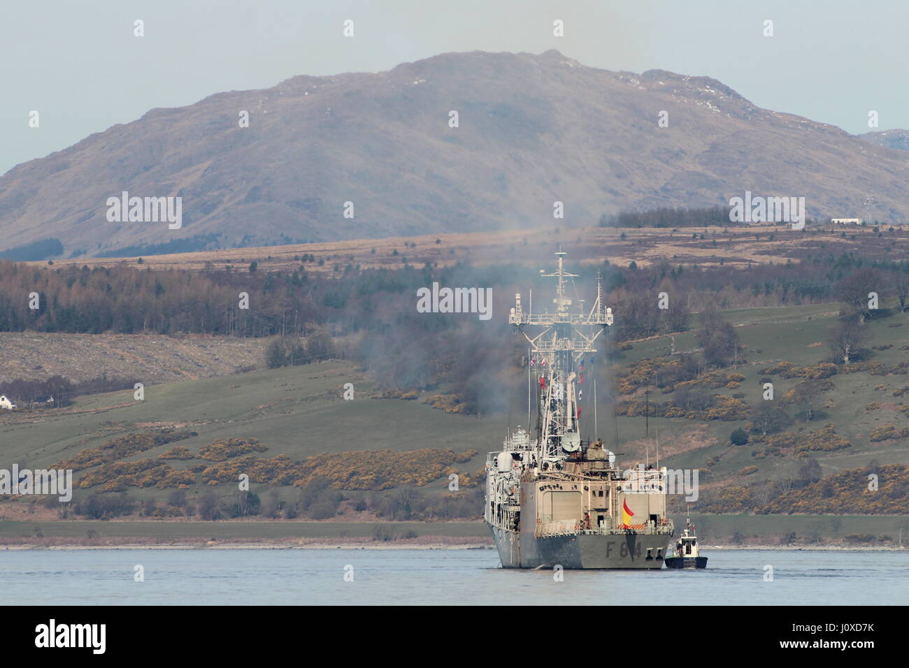 ESPS Reina Sofia (F84), a Santa Maria-class frigate of the Spanish Navy ...
