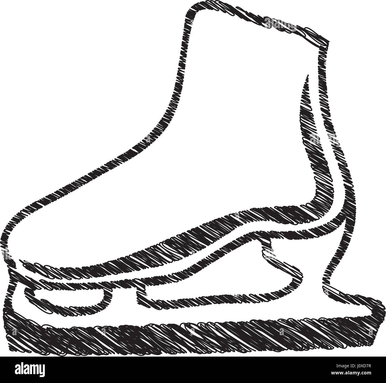 Monochrome Hand Drawn Sketch Of Ice Skate Stock Vector Image And Art Alamy