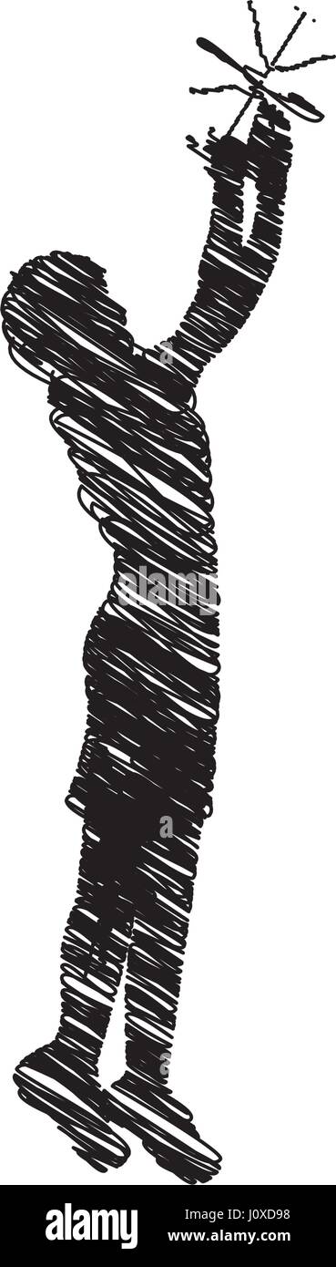 Male basketball player playing training Stock Vector Images - Alamy