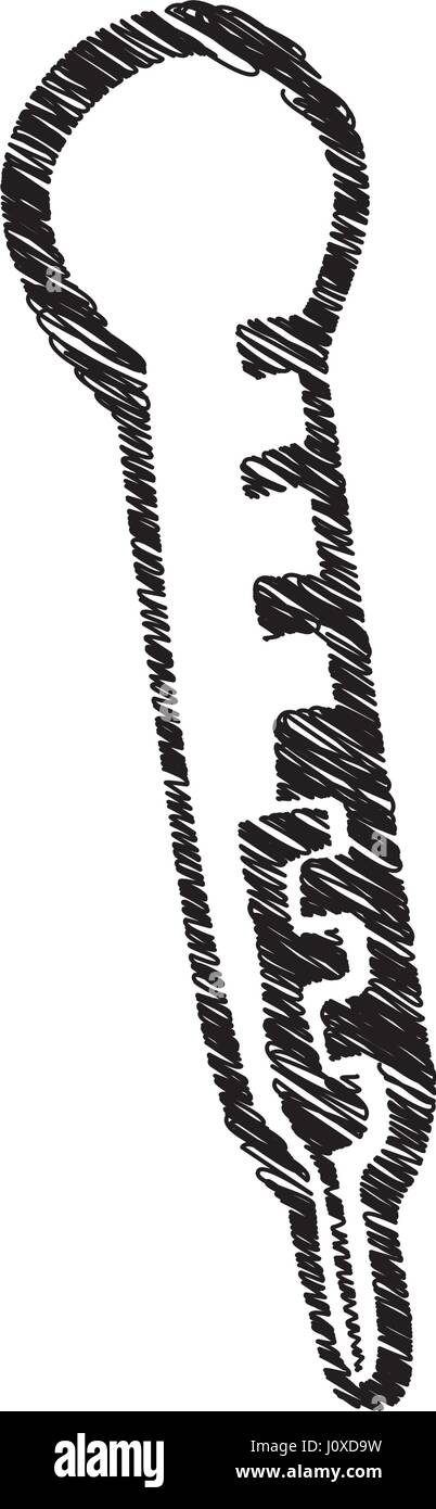 silhouette drawing thermometer with temperature scale Stock Vector ...