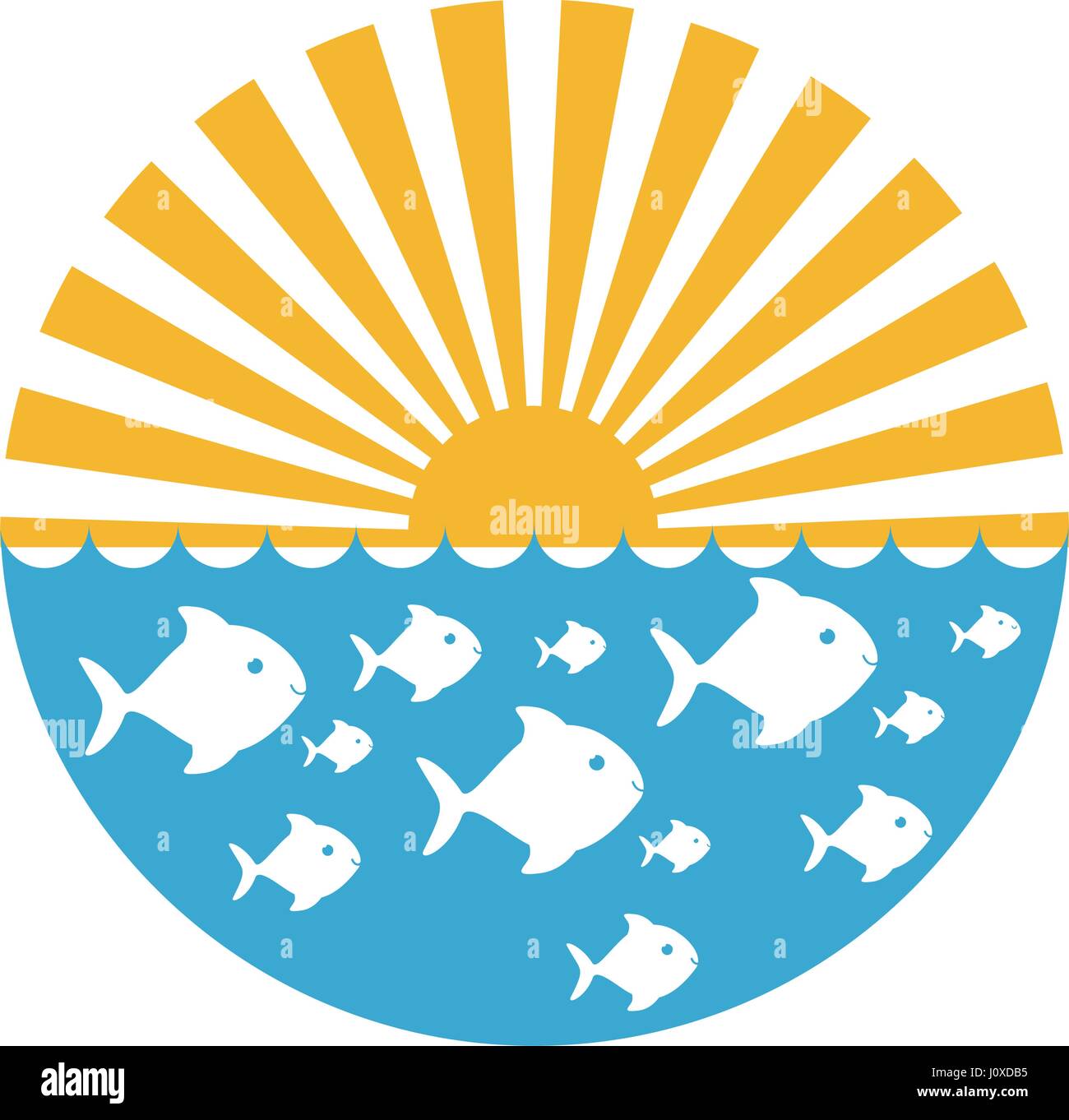 Sunlight fishing Stock Vector Images - Alamy